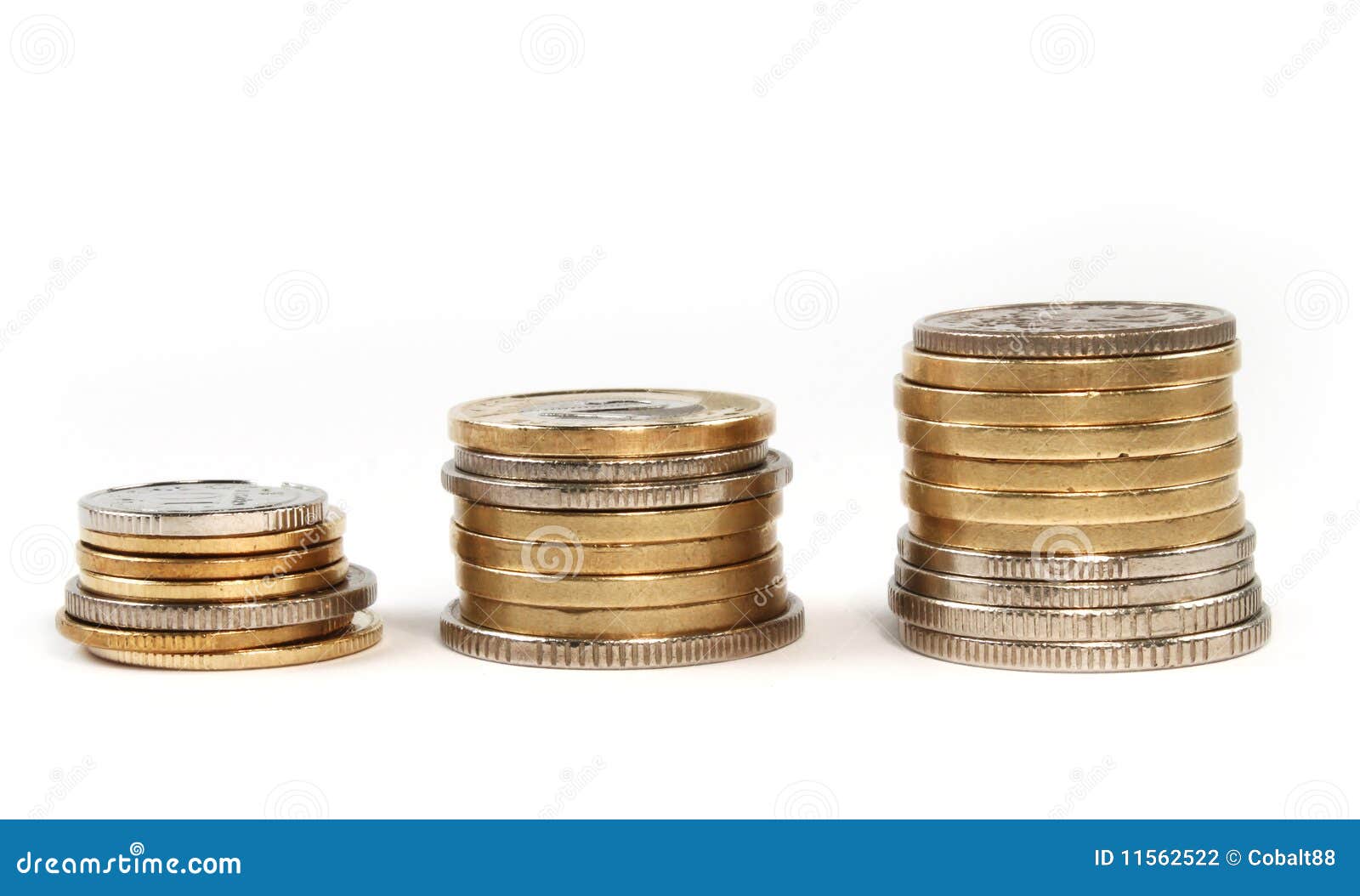 Coin Money in Stacks Isolated Stock Photo - Image of zloty, money: 11562522