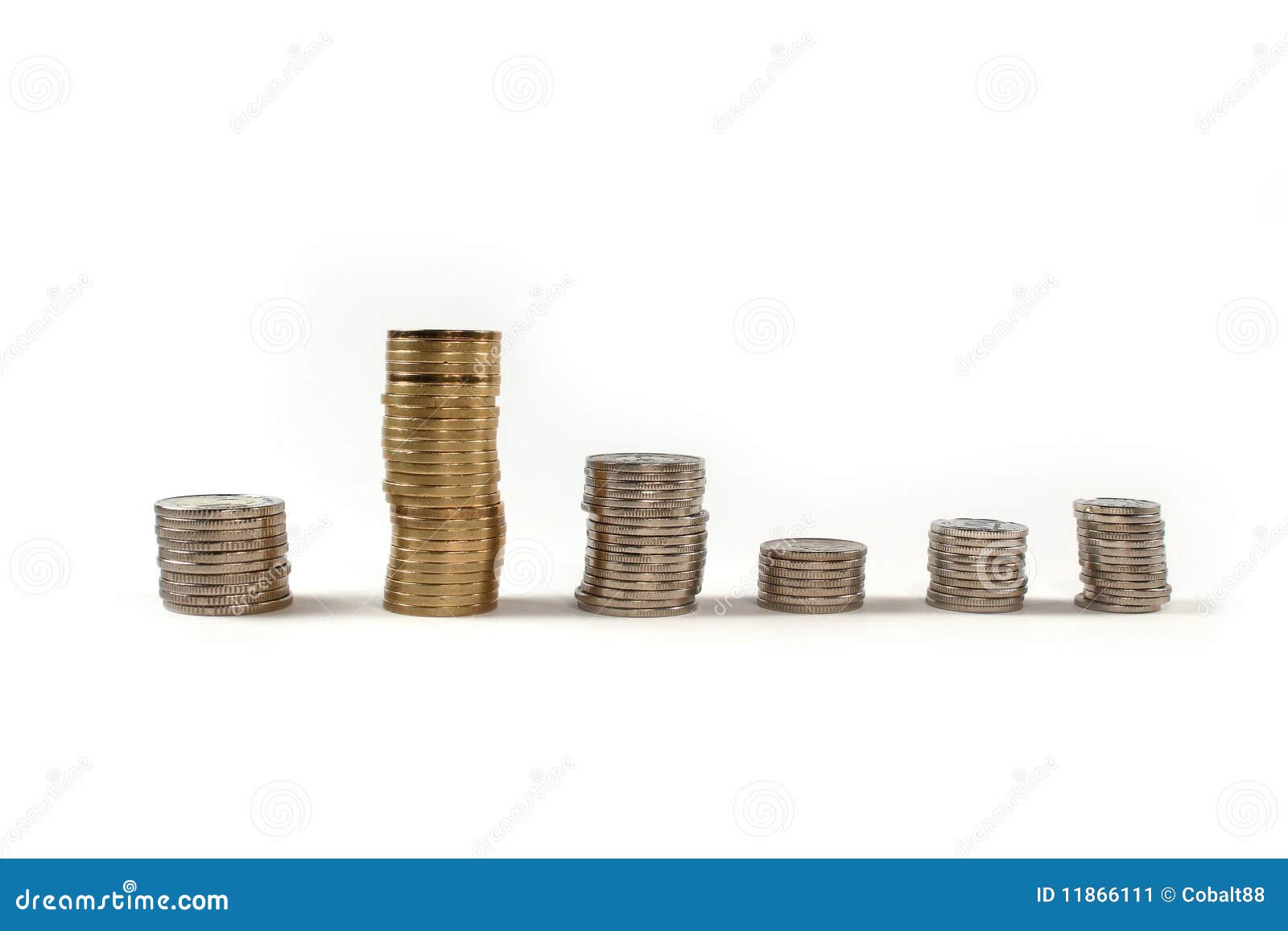 Coin Money in Stacks Isolated Stock Image - Image of money, isolated ...