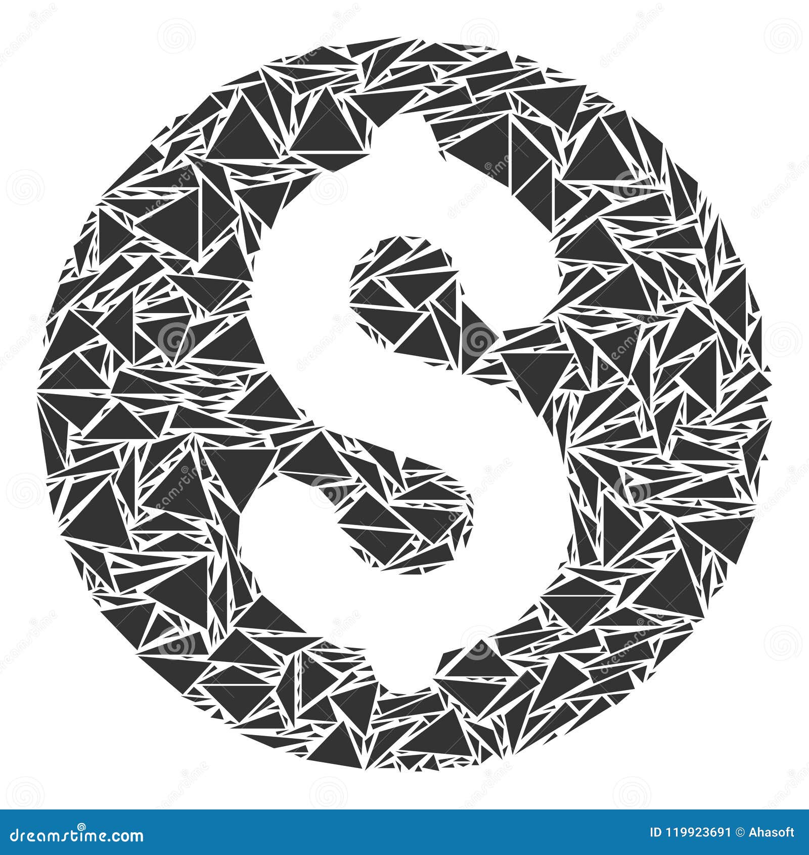 Coin Collage of Triangles stock vector. Illustration of figure - 119923691