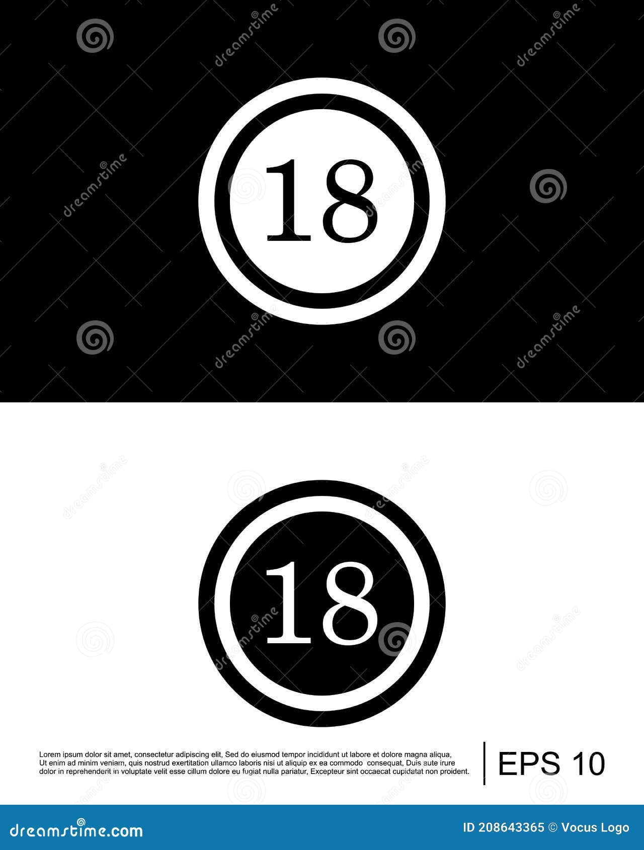 Coin Number, Button Number Icon Template Stock Vector - Illustration of ...