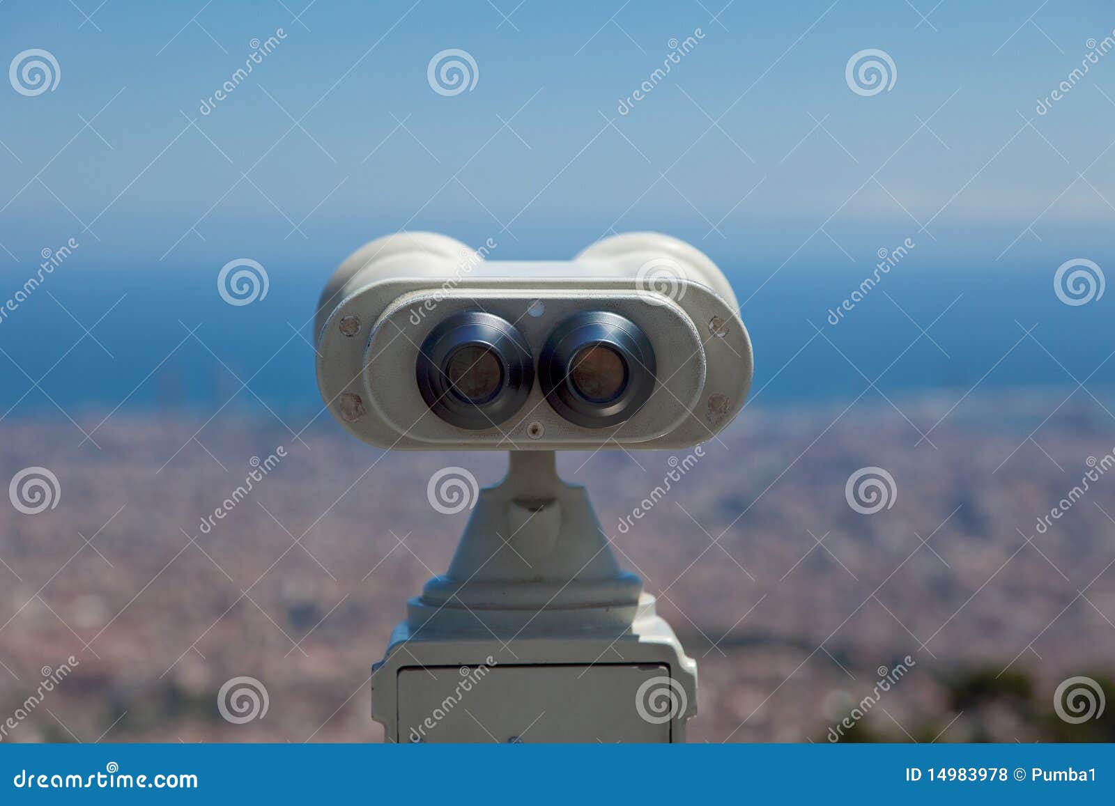 Coin Operated Binocular Back Stock Photo - Image of telescope, metal ...