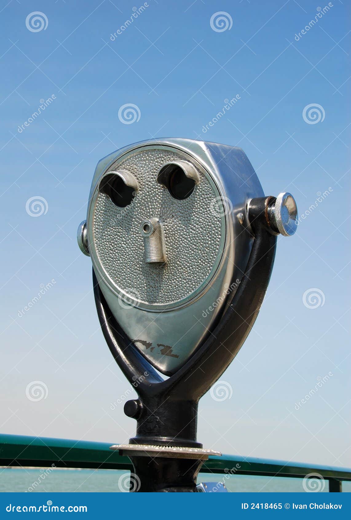 Coin operated binoculars stock image. Image of sightseeing - 2418465
