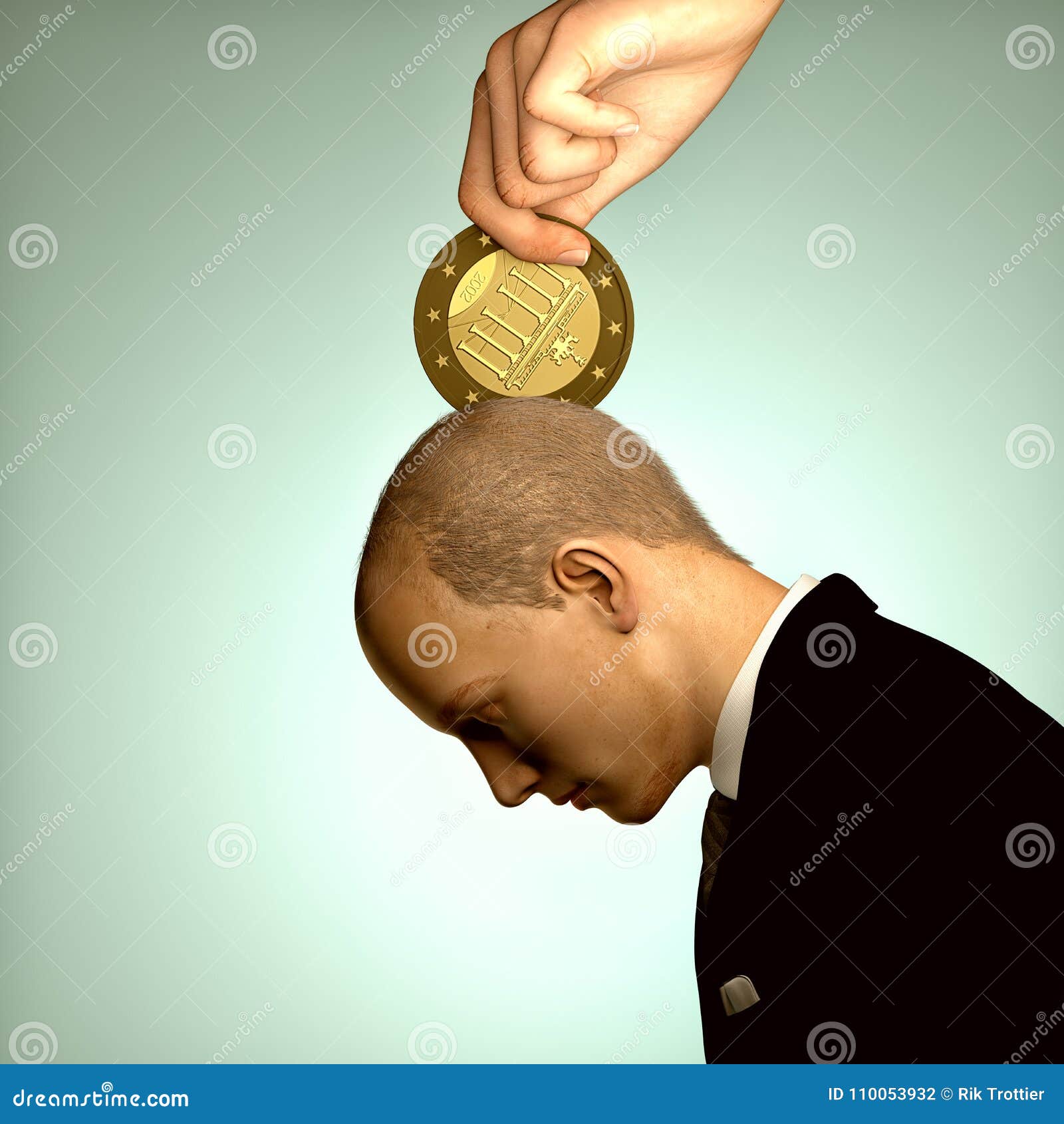 Coin Operated Man stock illustration. Illustration of sucess - 110053932