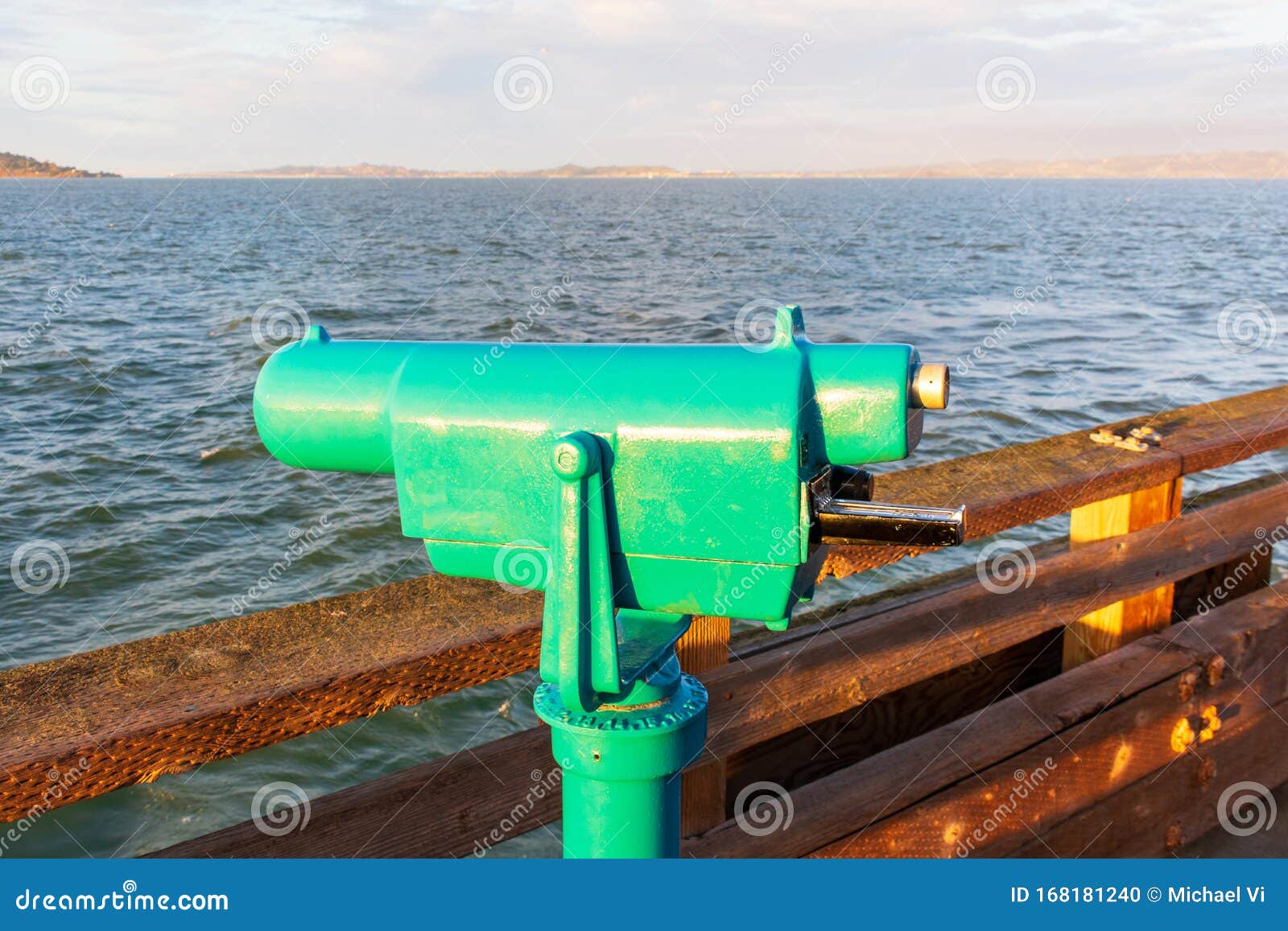 Coin Operated Monocular Telescope for Distant Viewing on the Pier Stock ...