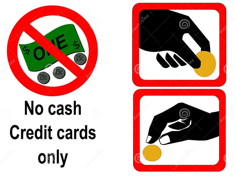 Coin operated signs stock illustration. Illustration of prohibited ...