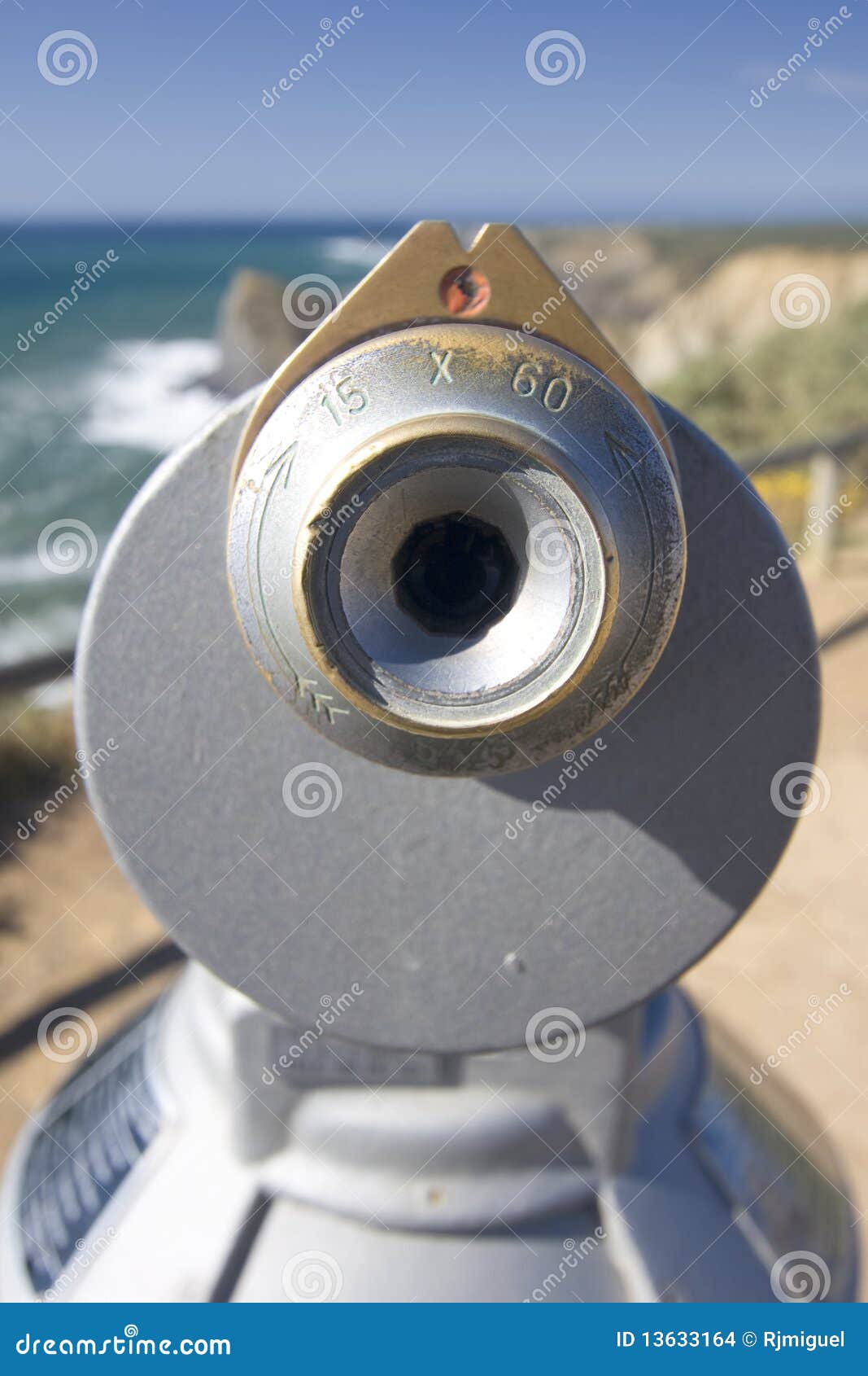 Coin operated telescope stock photo. Image of coin, public - 13633164