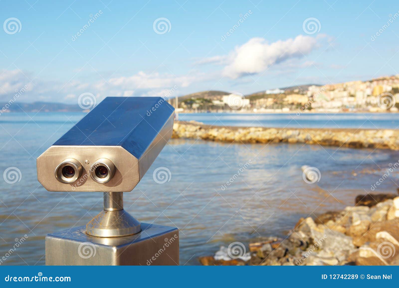 Coin operated viewer stock image. Image of mounted, looking - 12742289
