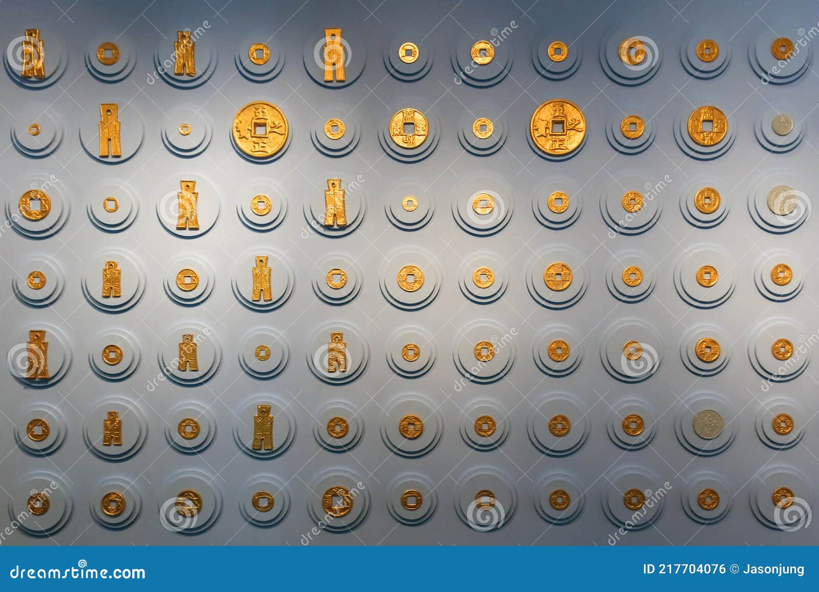 Chinese Ancient Coin Money System Stock Photo - Image of china, change ...