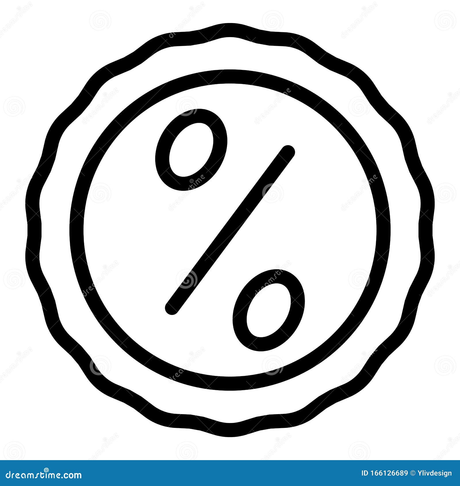 Coin Percentage Icon, Outline Style Stock Vector - Illustration of cash ...