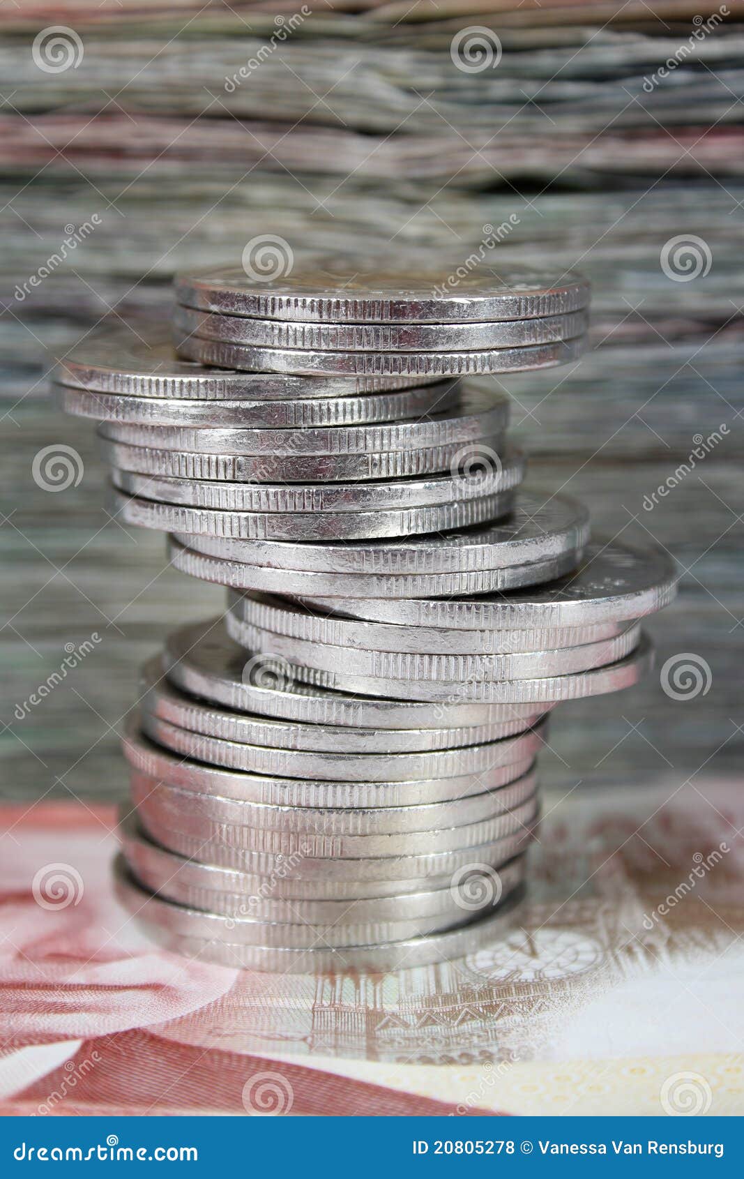 Coin pile stock photo. Image of dollar, denomination - 20805278