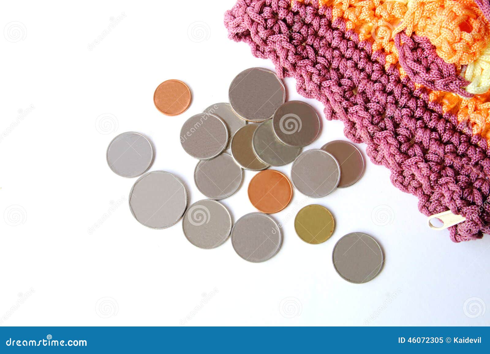 Coin pour from bag stock image. Image of copper, money - 46072305