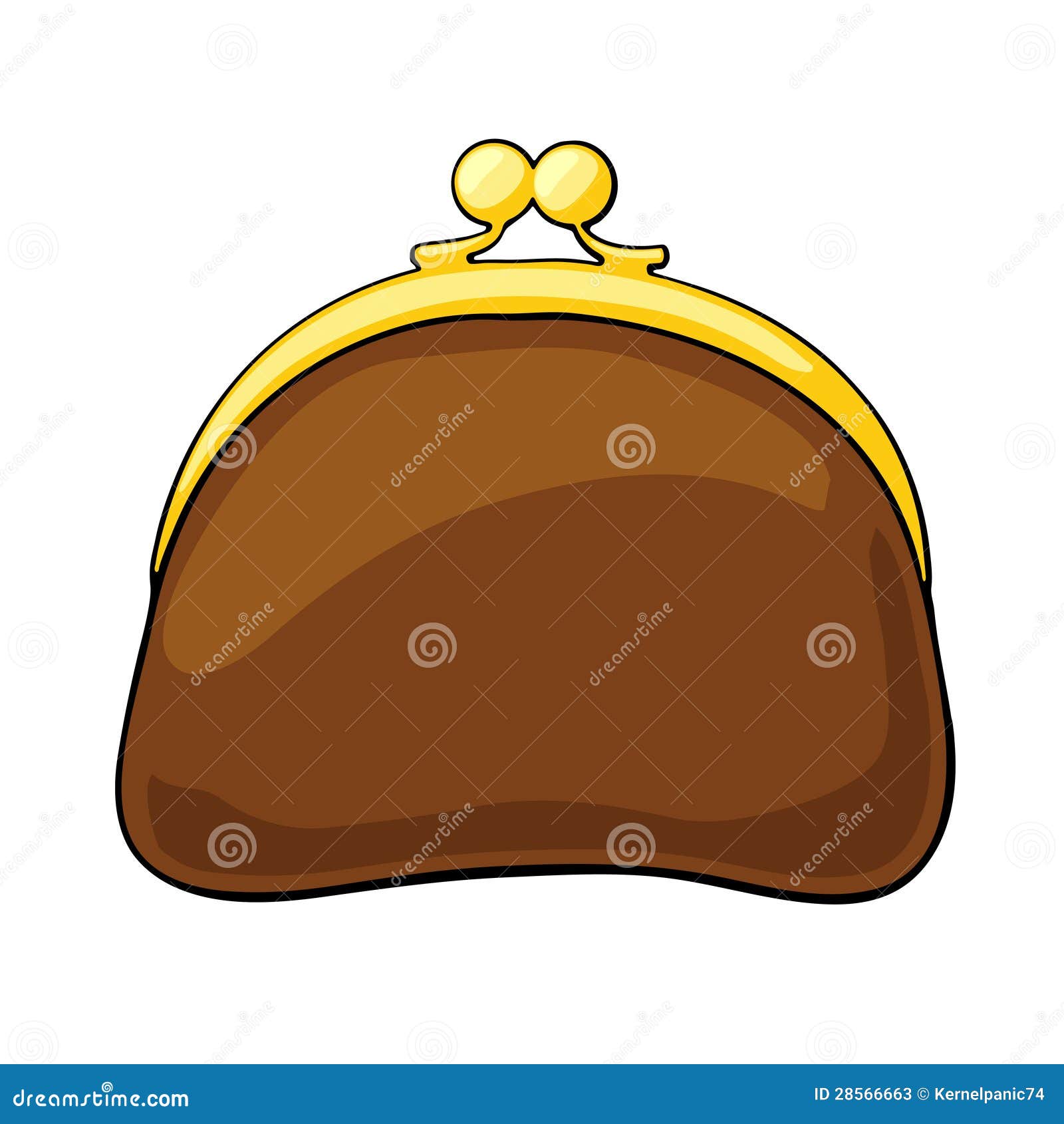 Coin purse stock vector. Illustration of money, isolated - 28566663