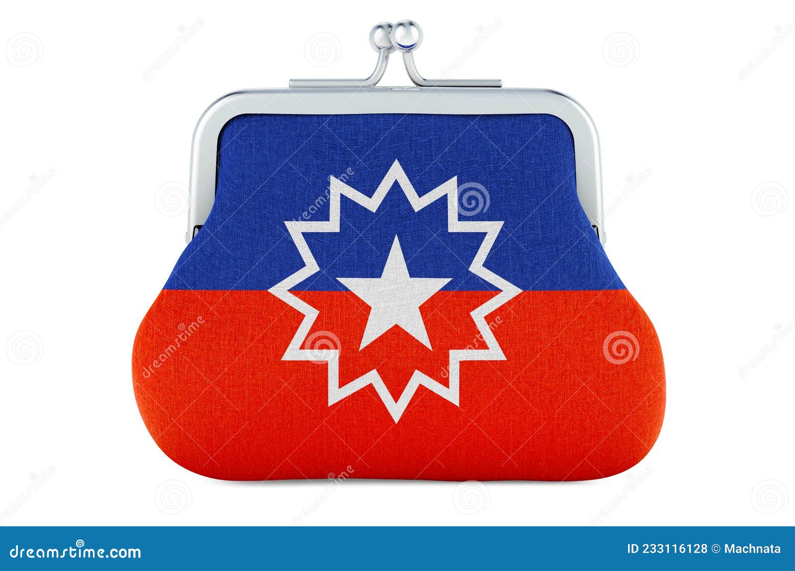 Coin Purse with Juneteenth, Emancipation Flag 3D Rendering Stock ...