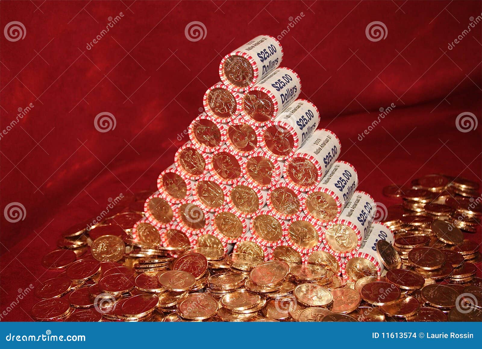 Coin Pyramid stock photo. Image of european, market, bill - 11613574