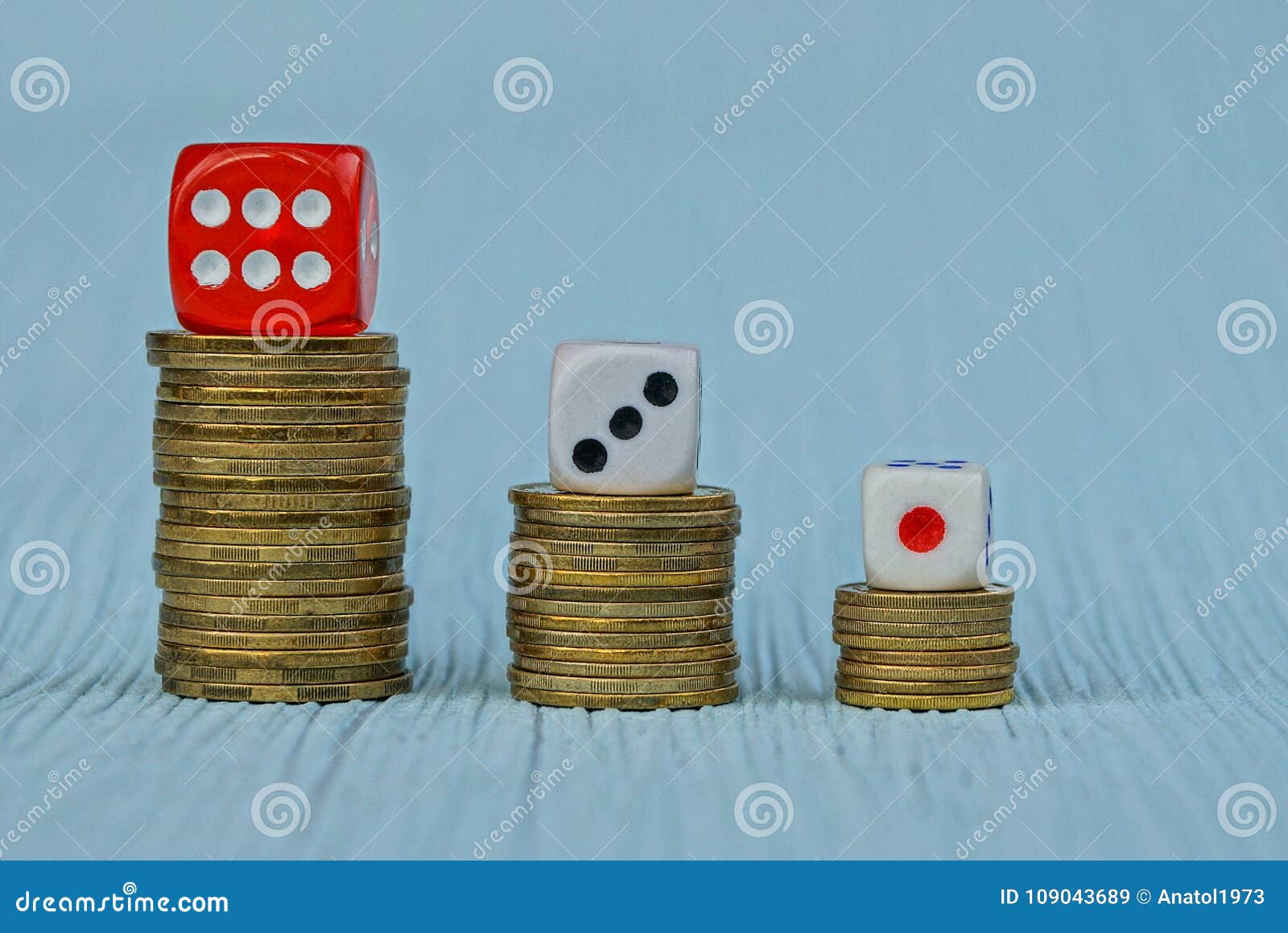 Coin Slides with Game Blocks on the Table Stock Image - Image of ...