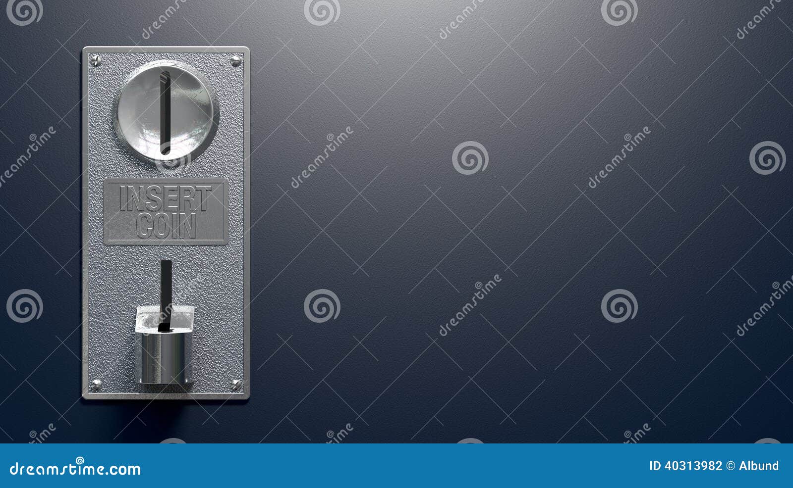 Coin Slot on Blue Background Stock Illustration - Illustration of coin ...