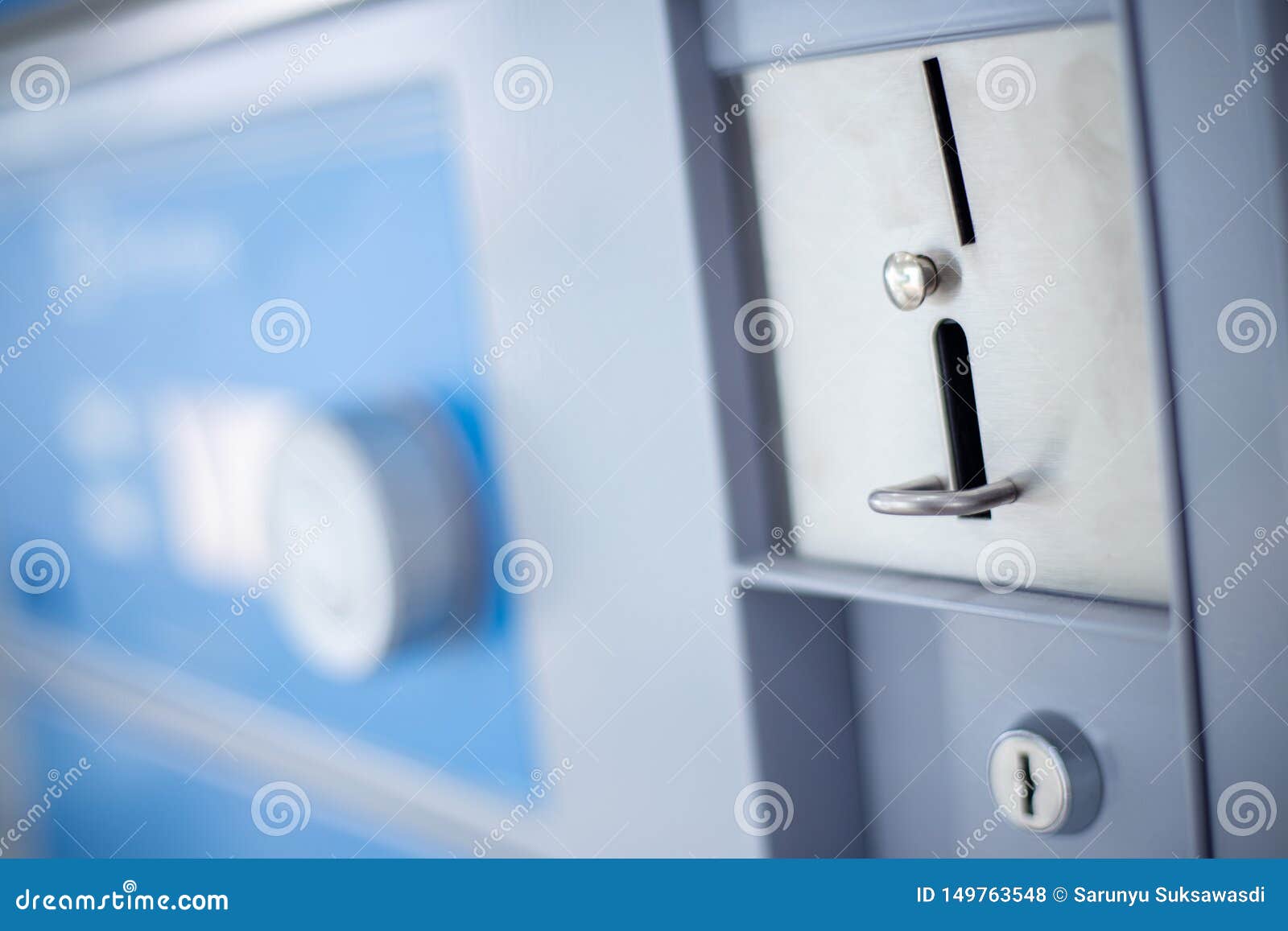 Coin Slot of Coin Laundry Vending Machine Stock Photo - Image of ...