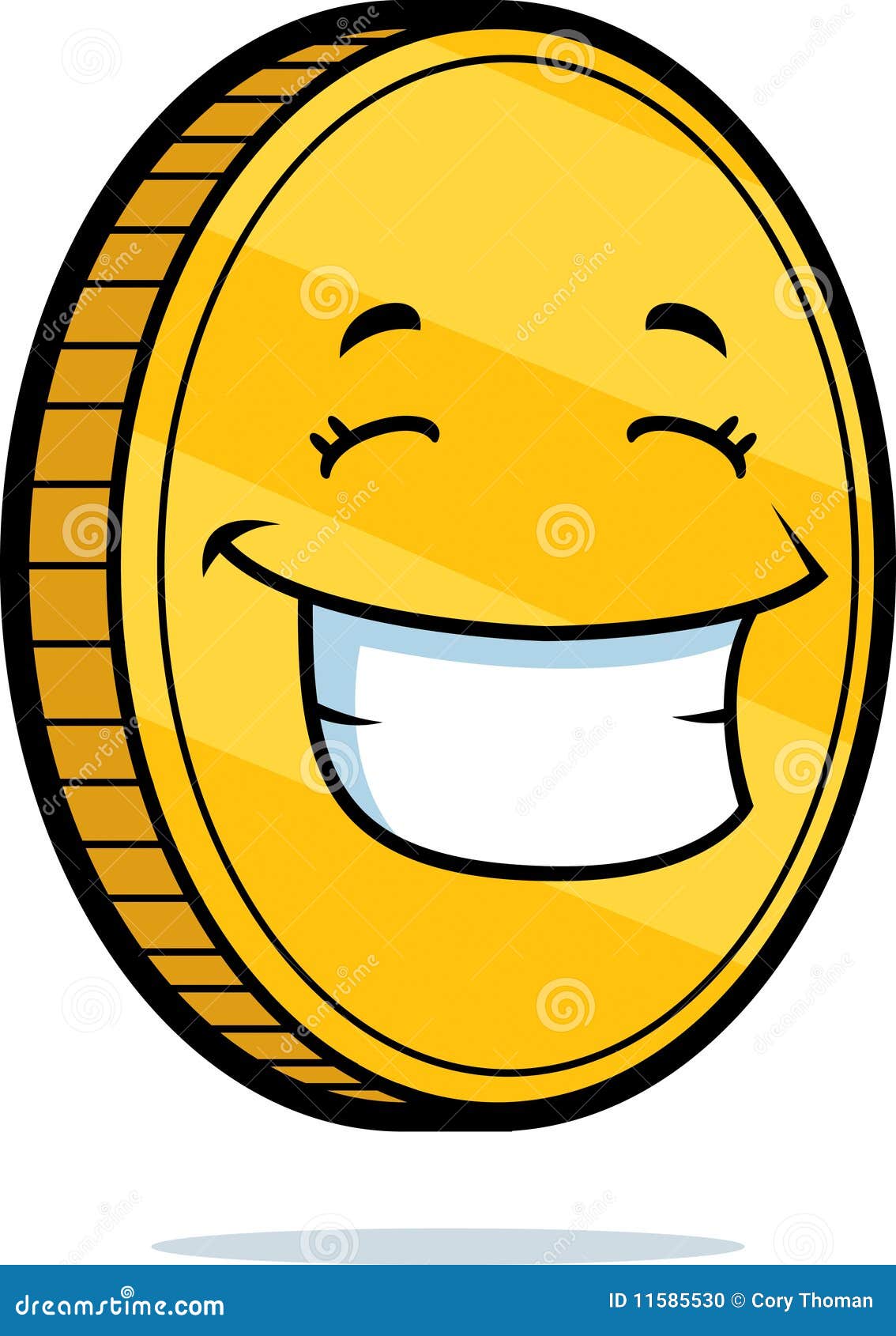 Coin Smiling stock vector. Illustration of saving, finance - 11585530