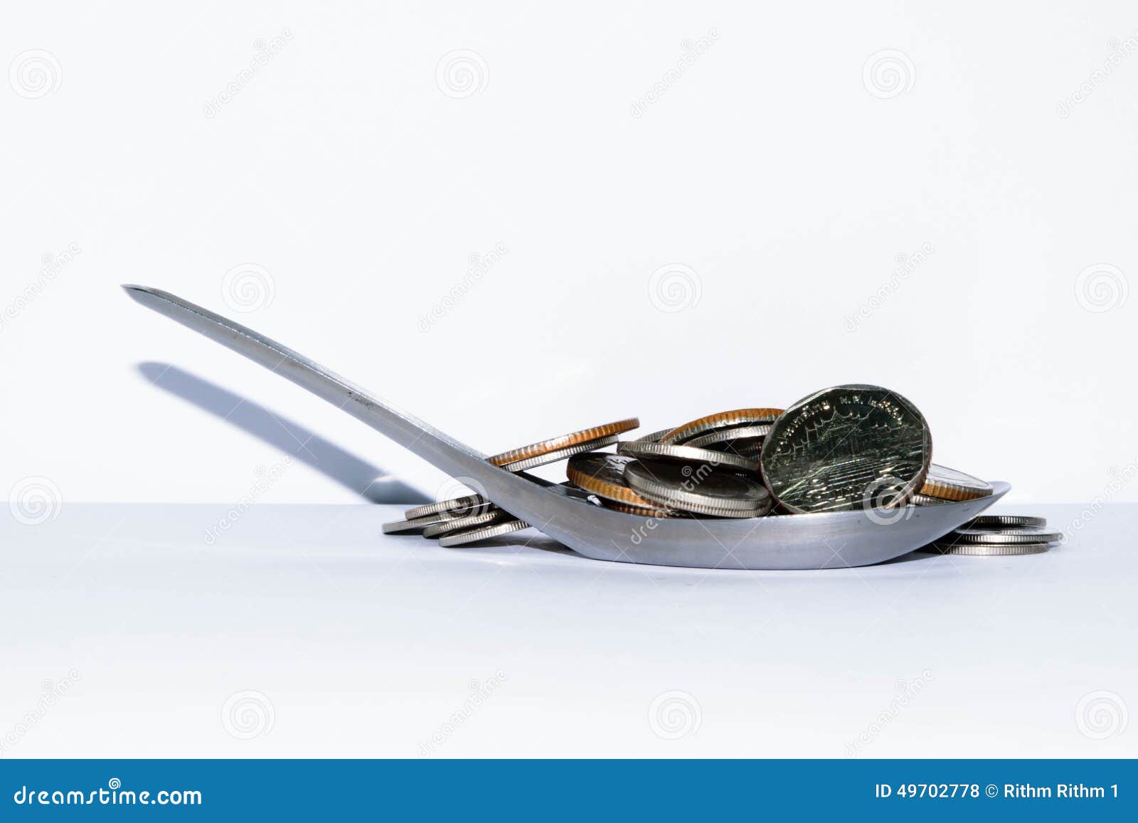 Coin spoon stock photo. Image of smile, finance, chance - 49702778