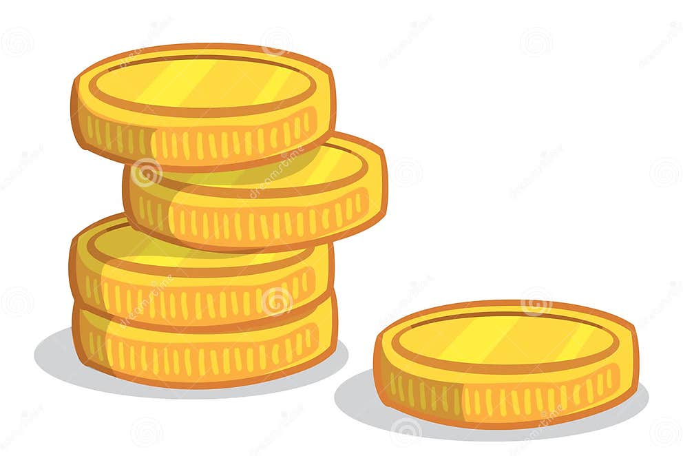 Coin Stack stock illustration. Illustration of rich, success - 7152434