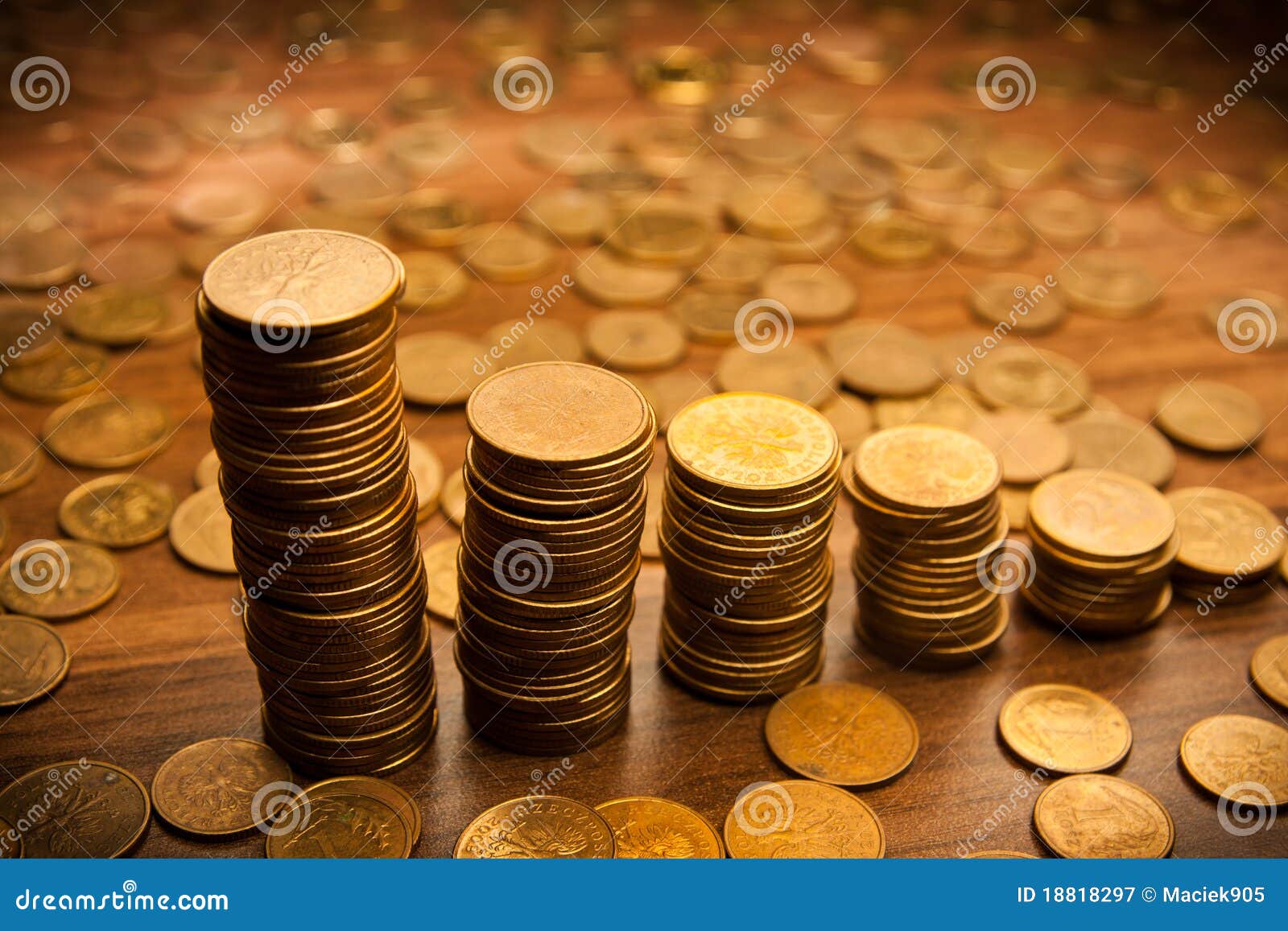 Coin Stack on Black Bacground Stock Image - Image of cash, euro: 18818297