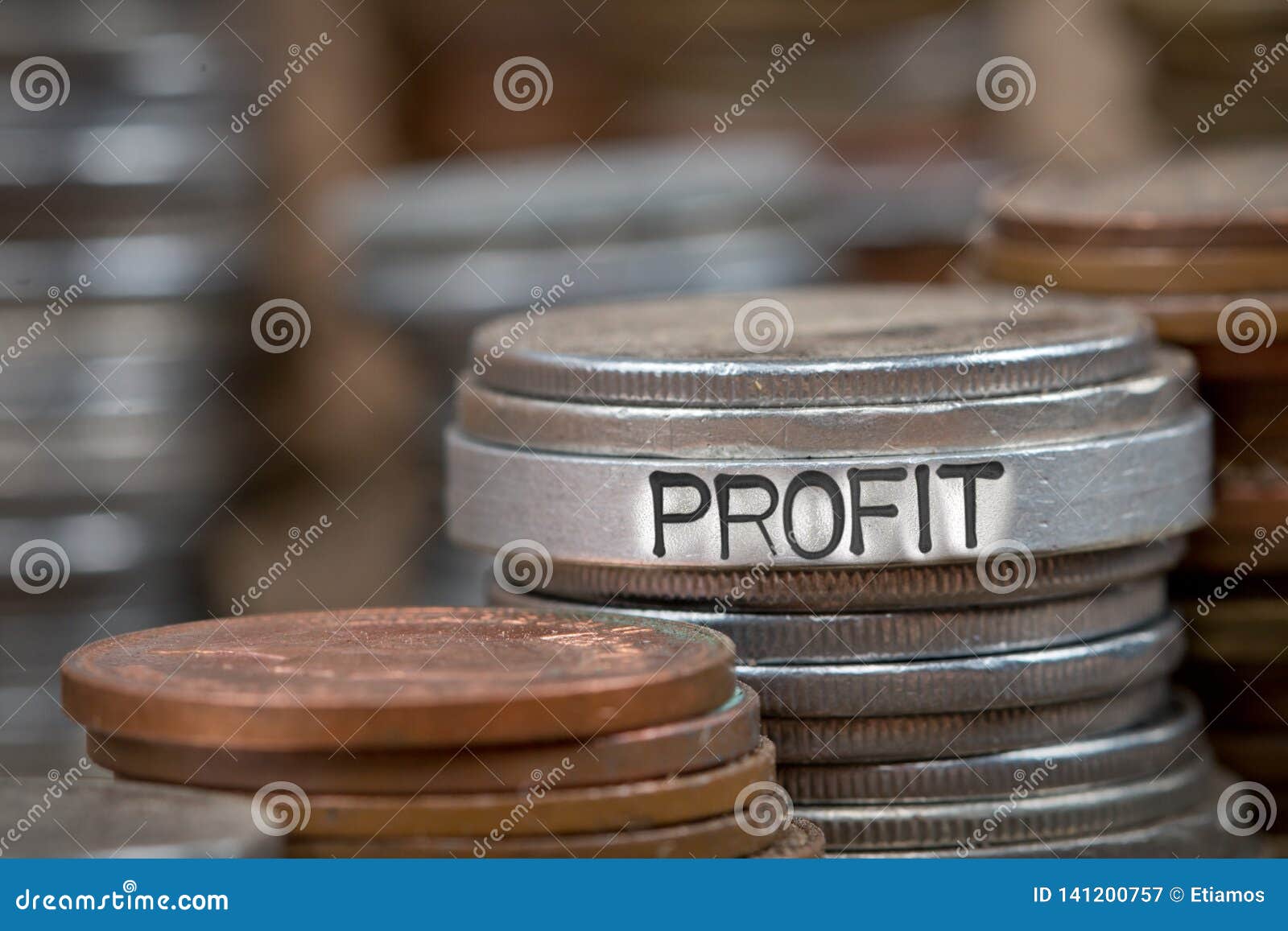 Coin Stack with Profit Concept Stock Image - Image of economy, account ...