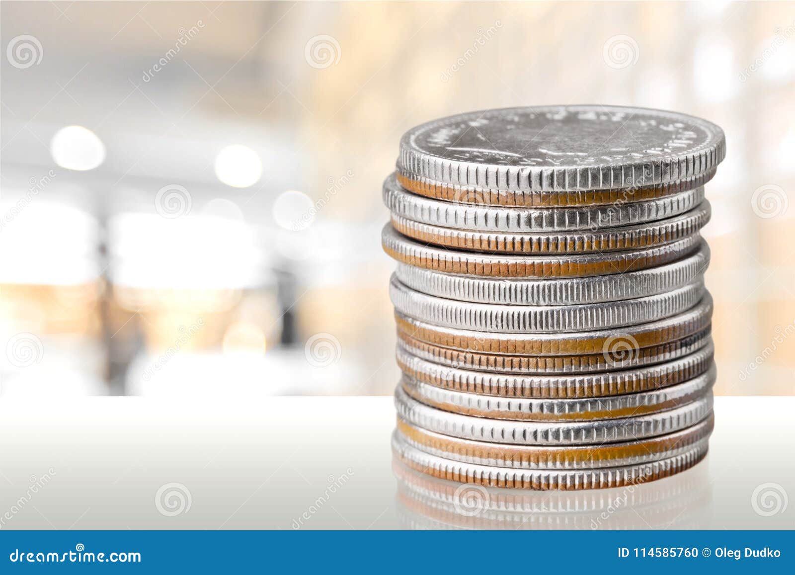 Coin stock photo. Image of nickel, stack, penny, making - 114585760