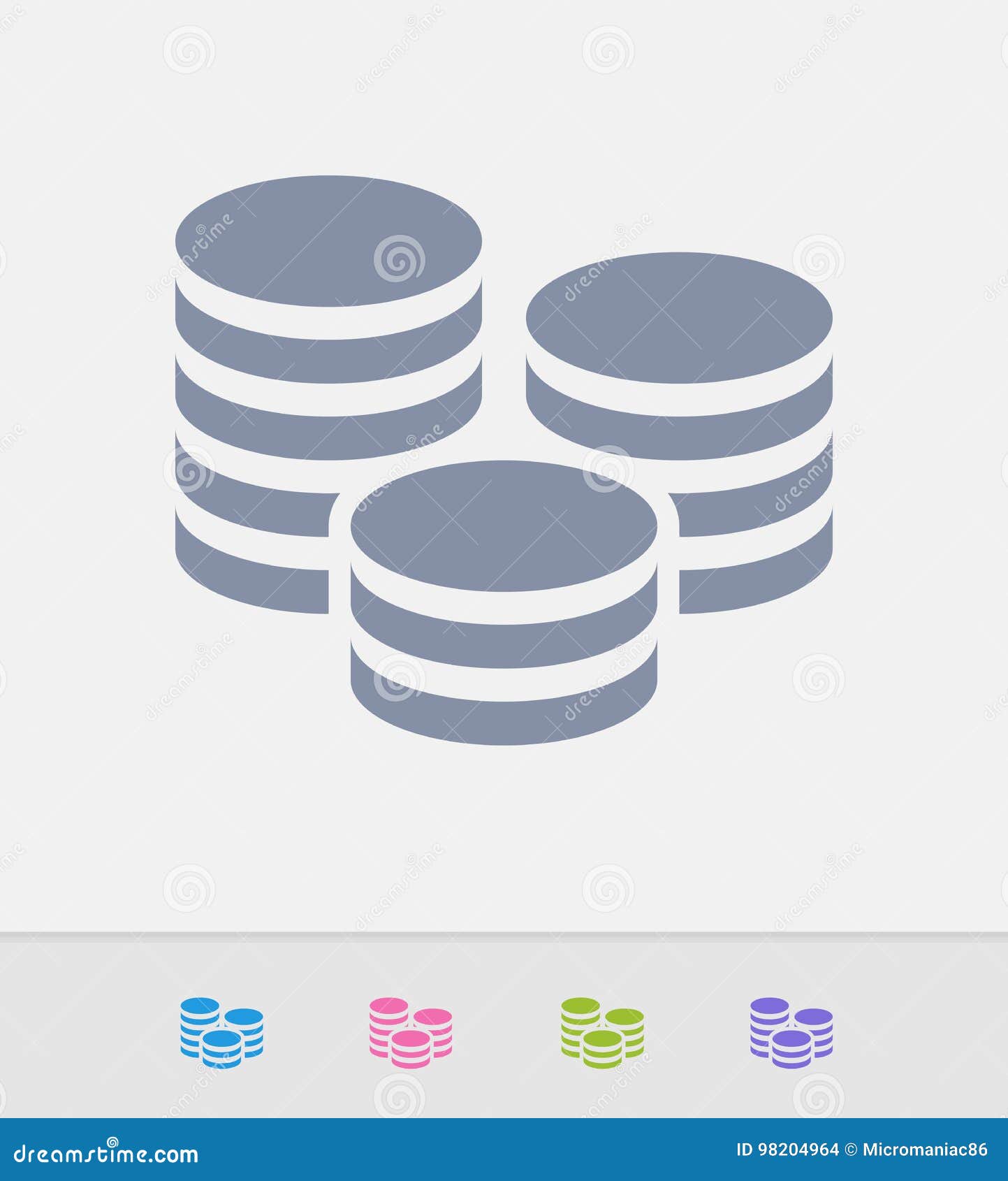 Coin Stack - Granite Icons stock vector. Illustration of cash - 98204964