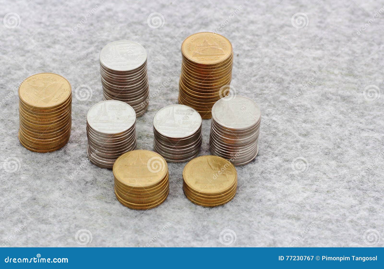 Coin stack growing stock image. Image of concept, denomination - 77230767