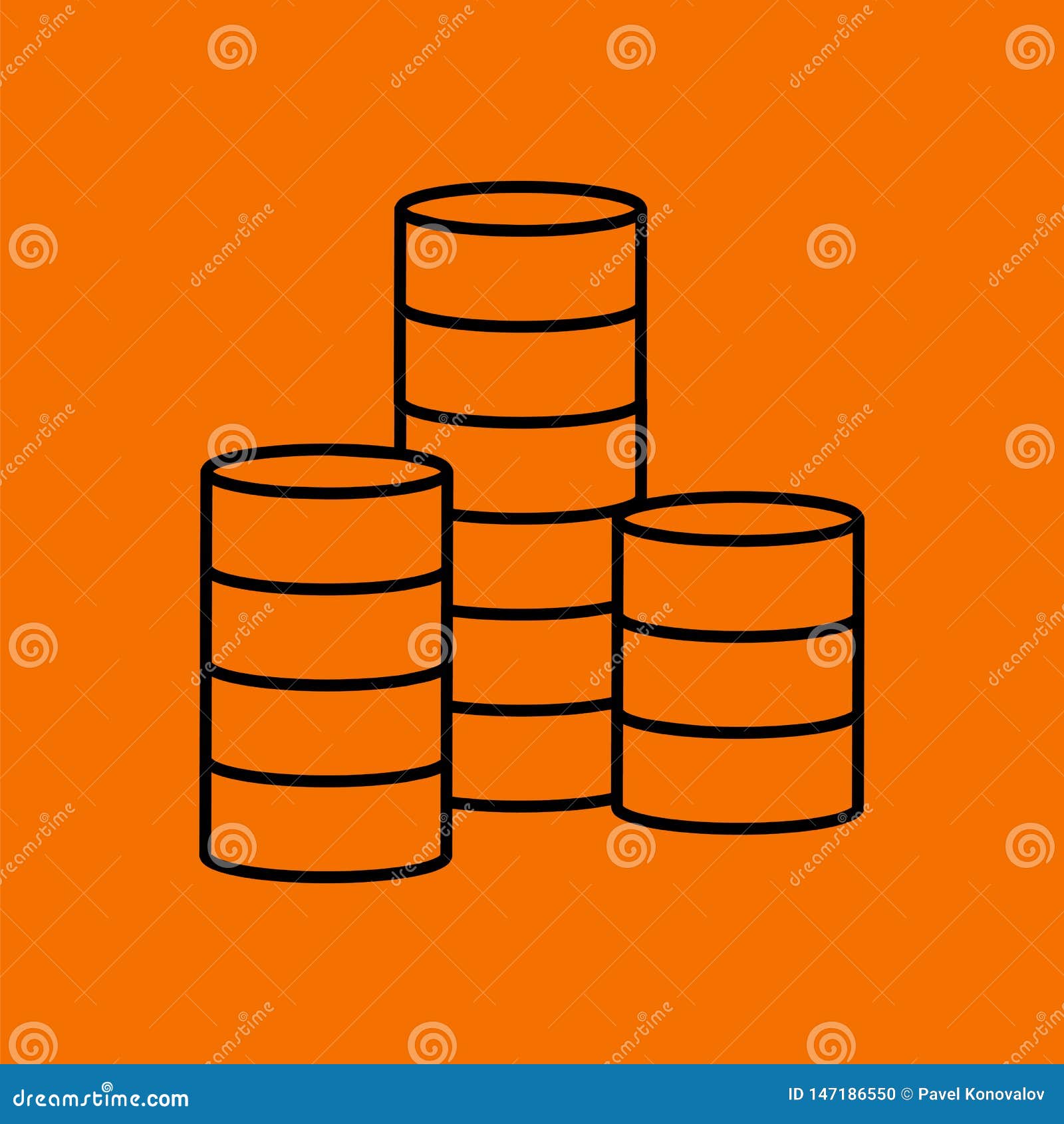 Coin Stack Icon stock vector. Illustration of business - 147186550
