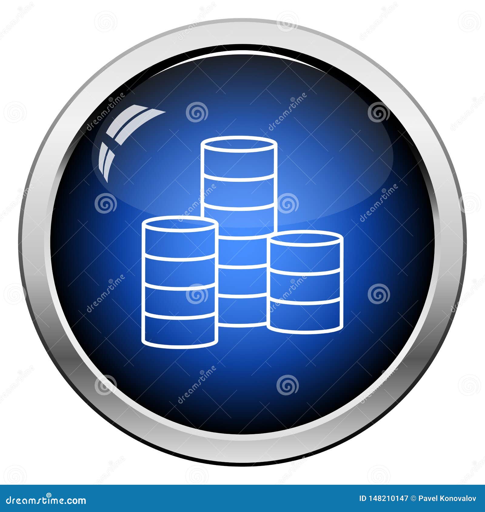 Coin Stack Icon stock vector. Illustration of retail - 148210147