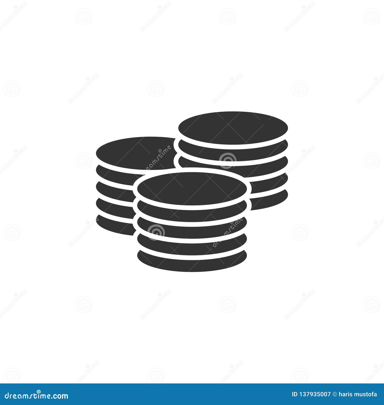 Coin Stack Icon Graphic Design Template Vector Stock Vector ...