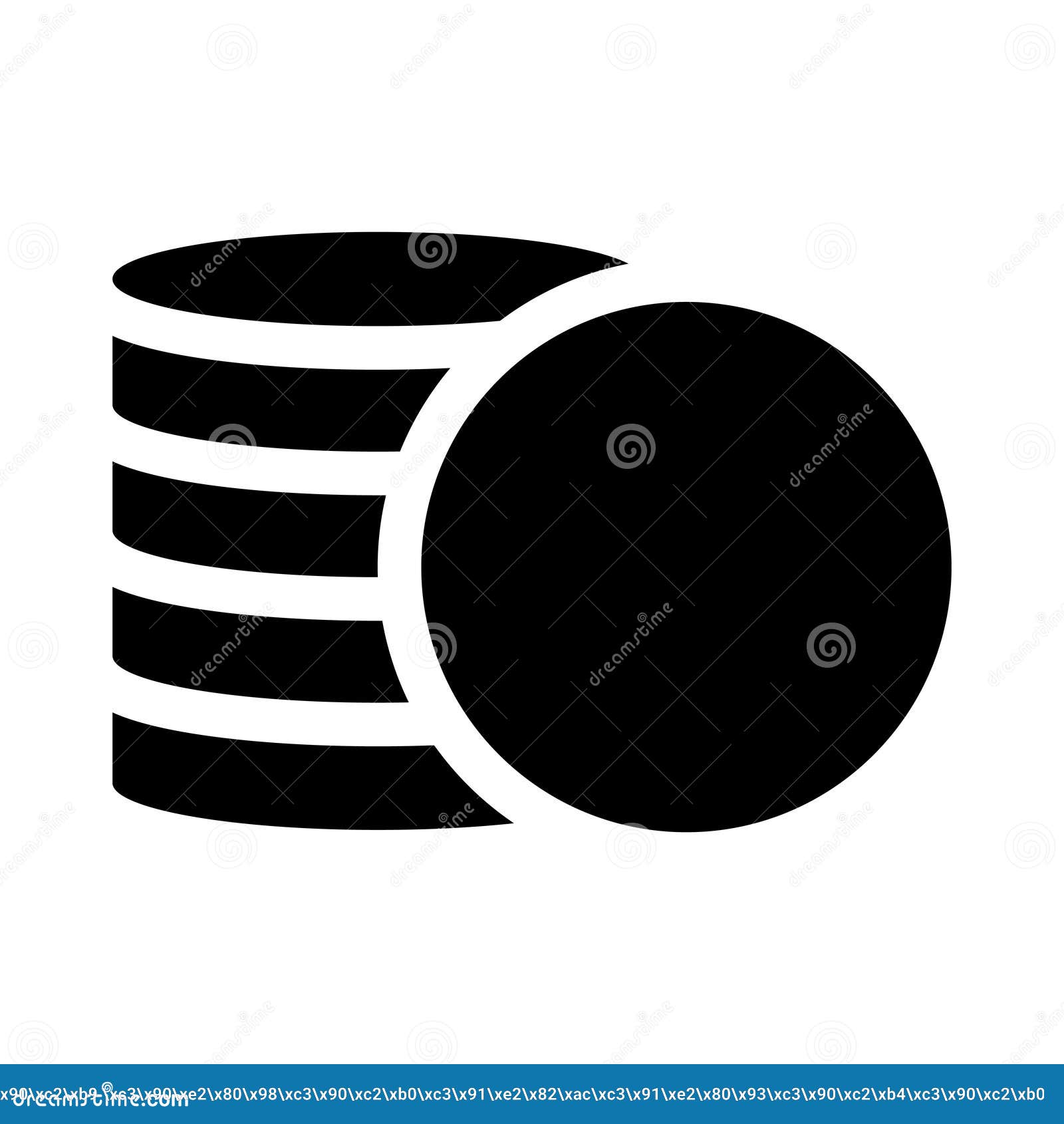 Coin stack icon stock illustration. Illustration of exchange - 264212056