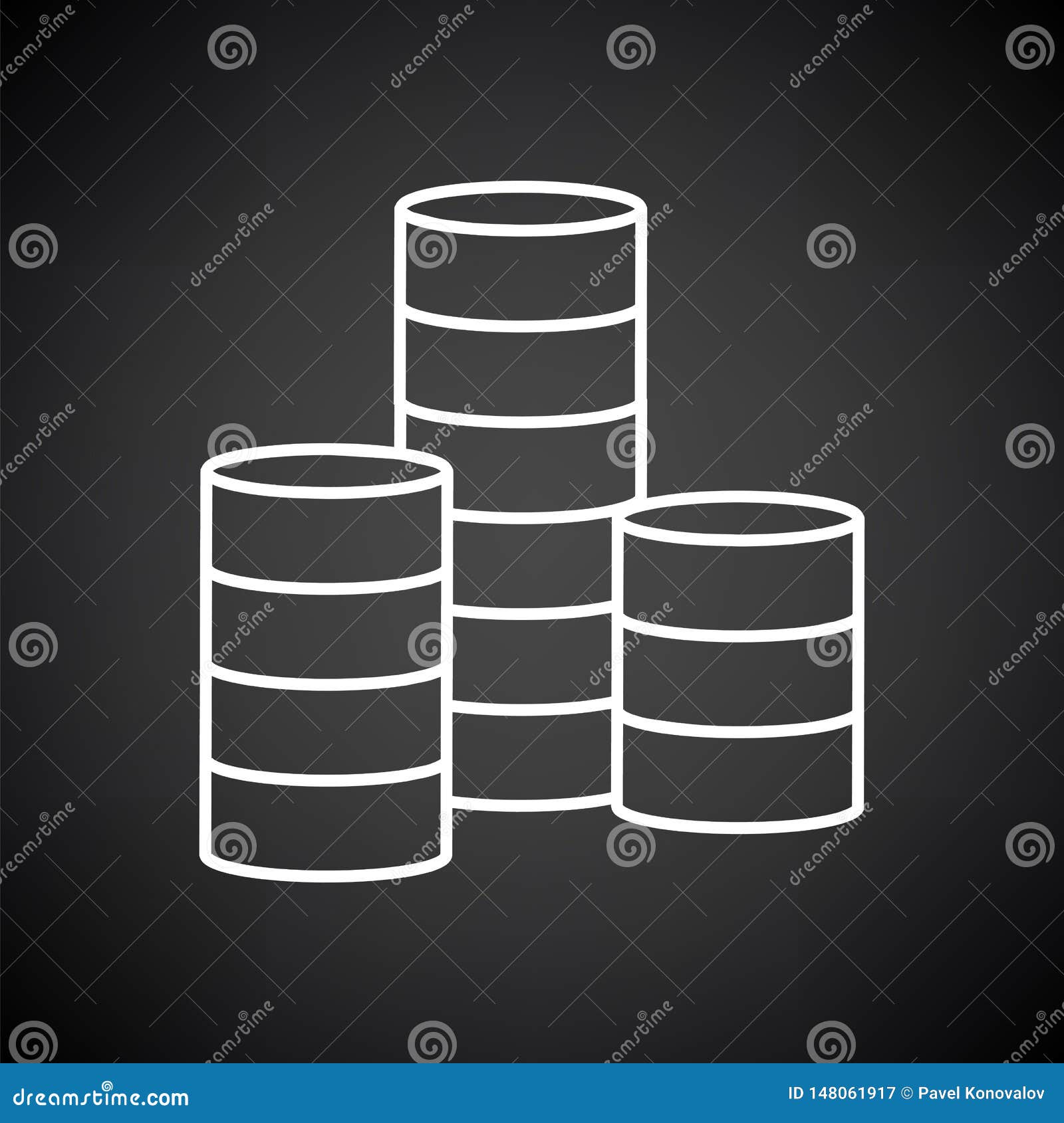 Coin Stack Icon stock vector. Illustration of finance - 148061917