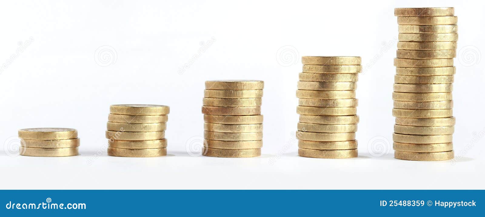 Coin Stack Like Chart Growing Stock Image - Image of progress, coin ...