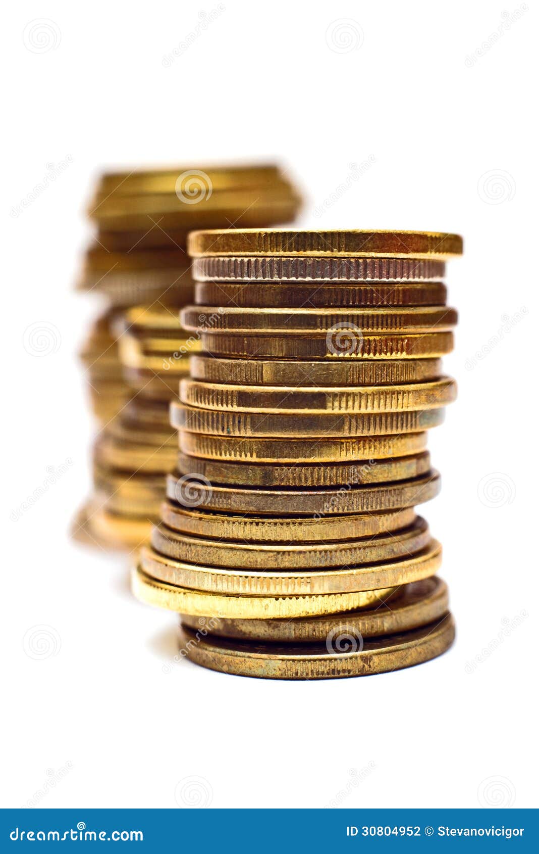 Coin stack stock photo. Image of isolated, currency, bank - 30804952