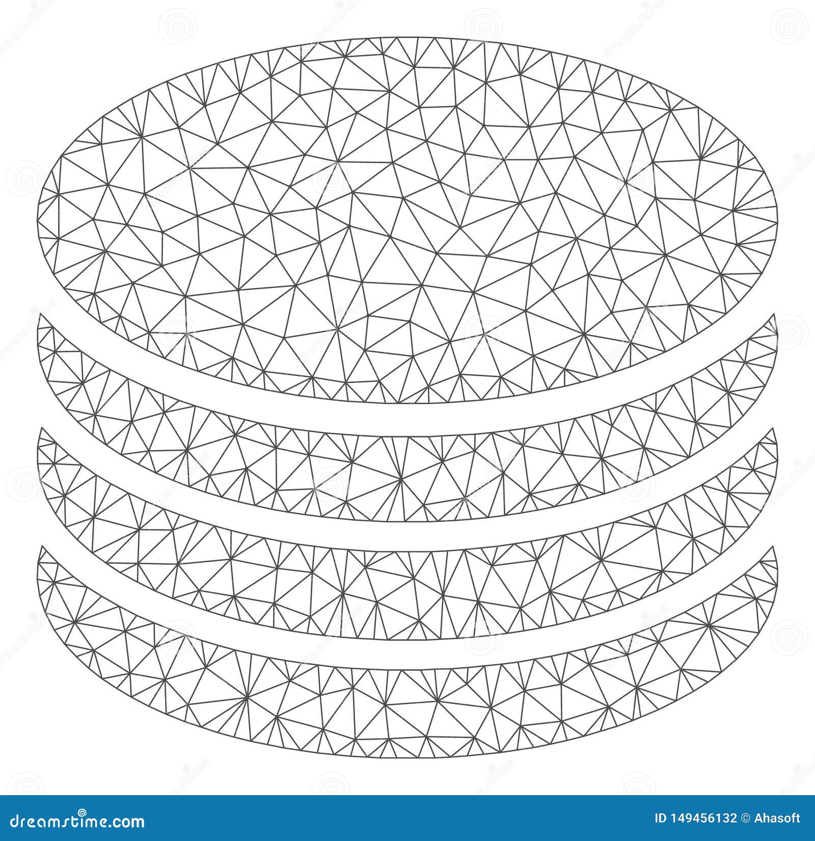 Coin Stack Polygonal Frame Vector Mesh Illustration Stock Vector ... Coin Stack Polygonal Frame Vector Mesh Illustration Stock Vector ...