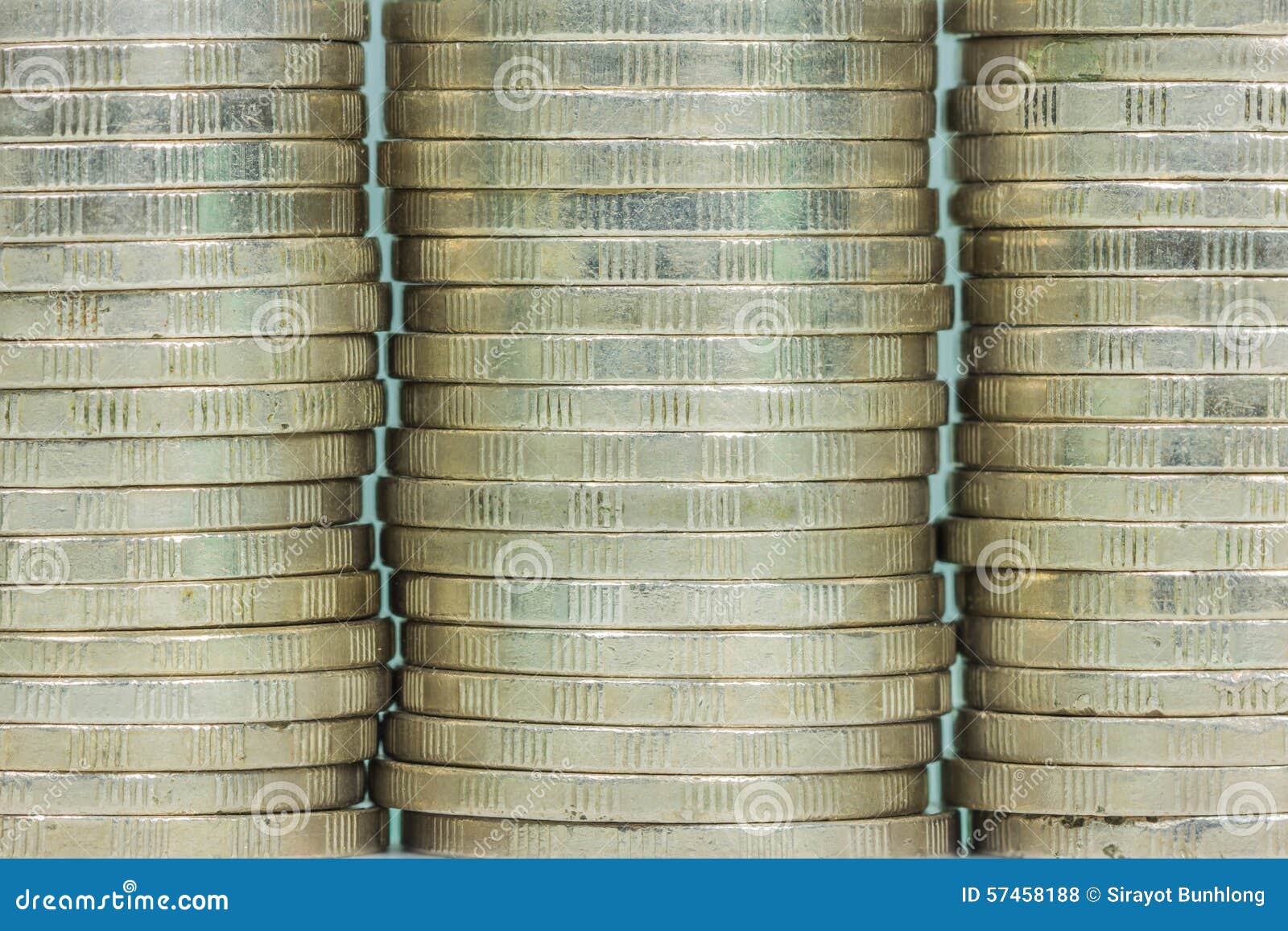 Coin Stack Seamless Texture - Coins in Columns Stock Photo - Image of ...