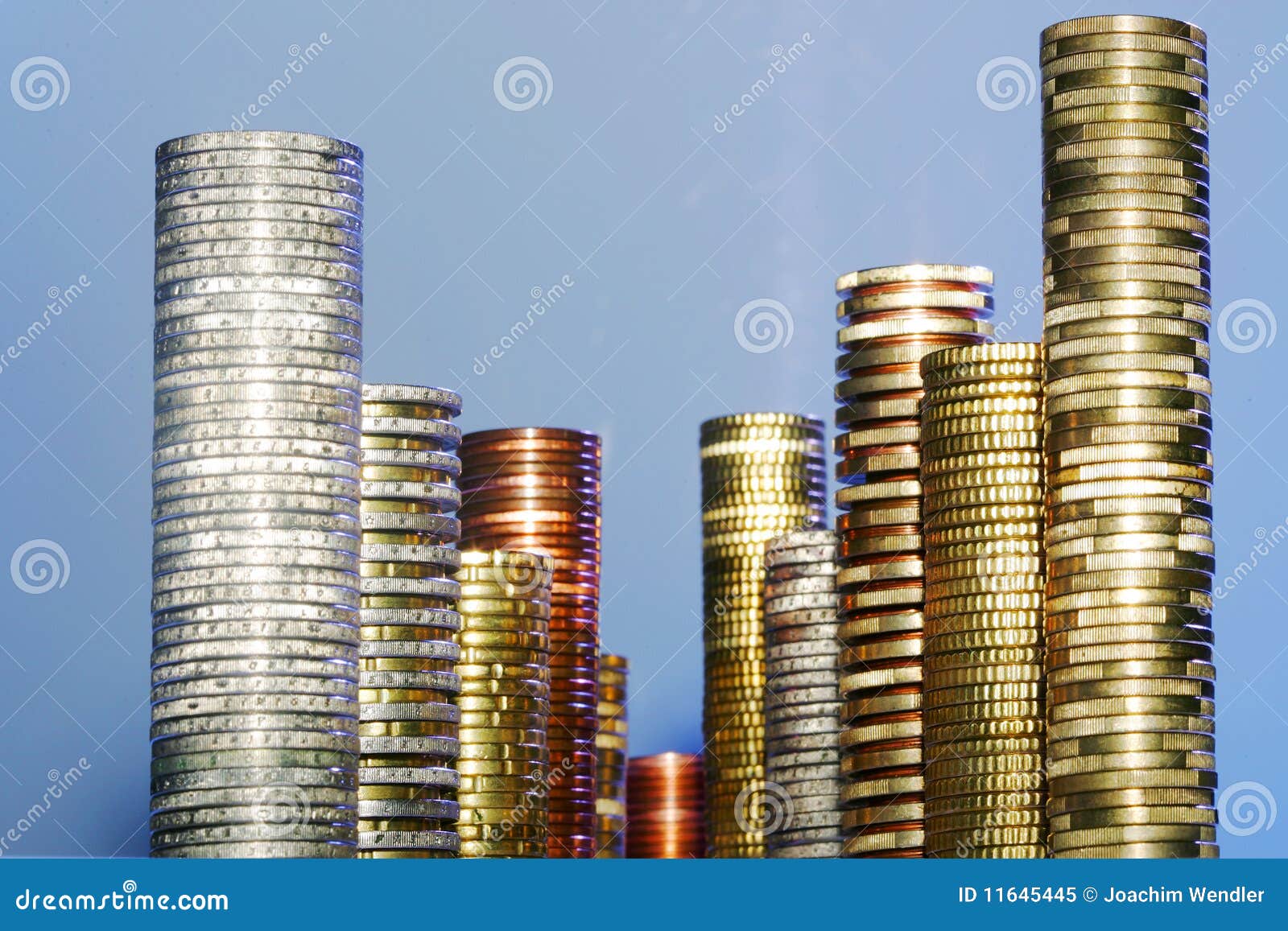 Coin stacks stock image. Image of gold, coin, banking - 11645445