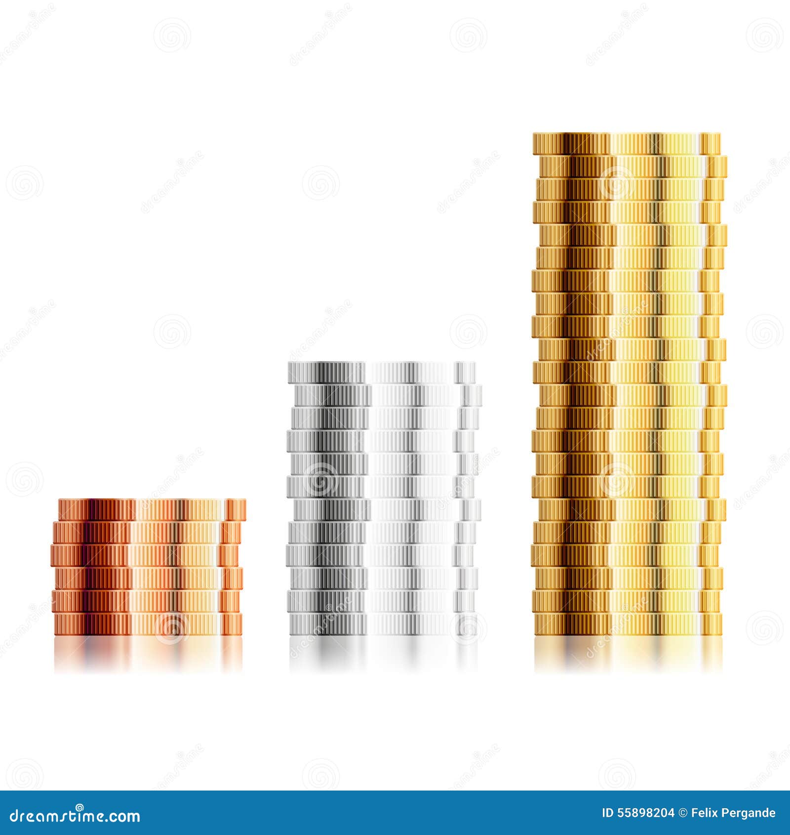 Coin Stacks stock illustration. Illustration of cash - 55898204