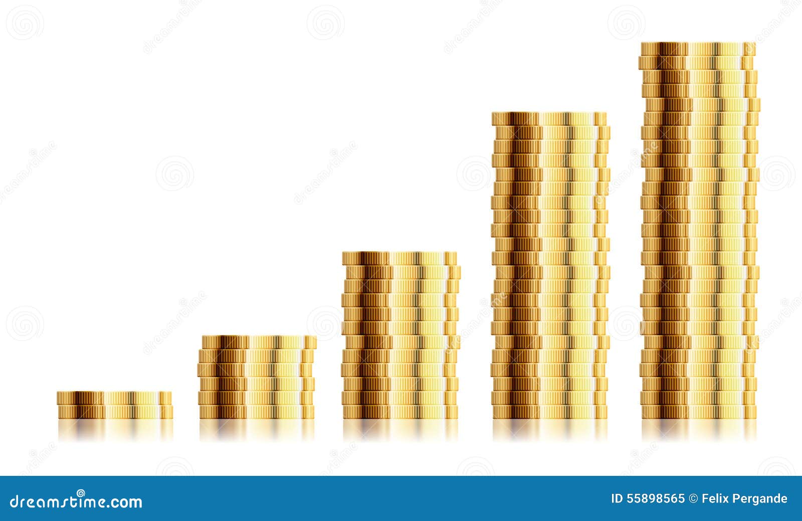 Coin stacks stock illustration. Illustration of investment - 55898565