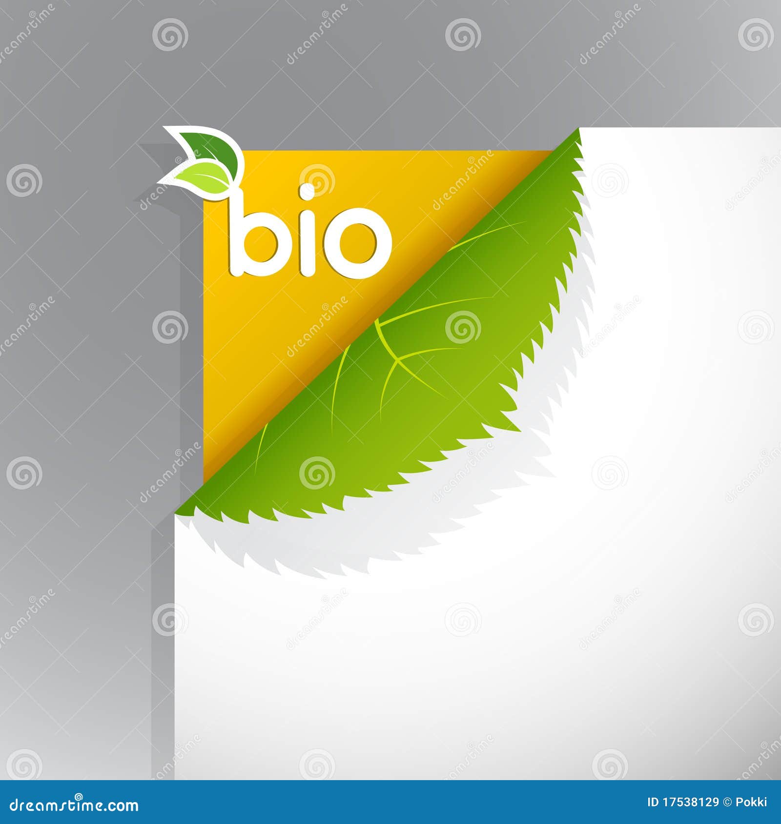 Coin Sur Le Papier Avec Le Bio Signe. Illustration de Vecteur ...