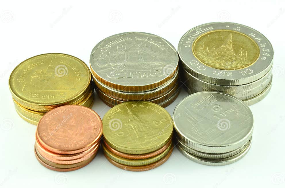 Coin thai bath isolated stock image. Image of invest - 27009867