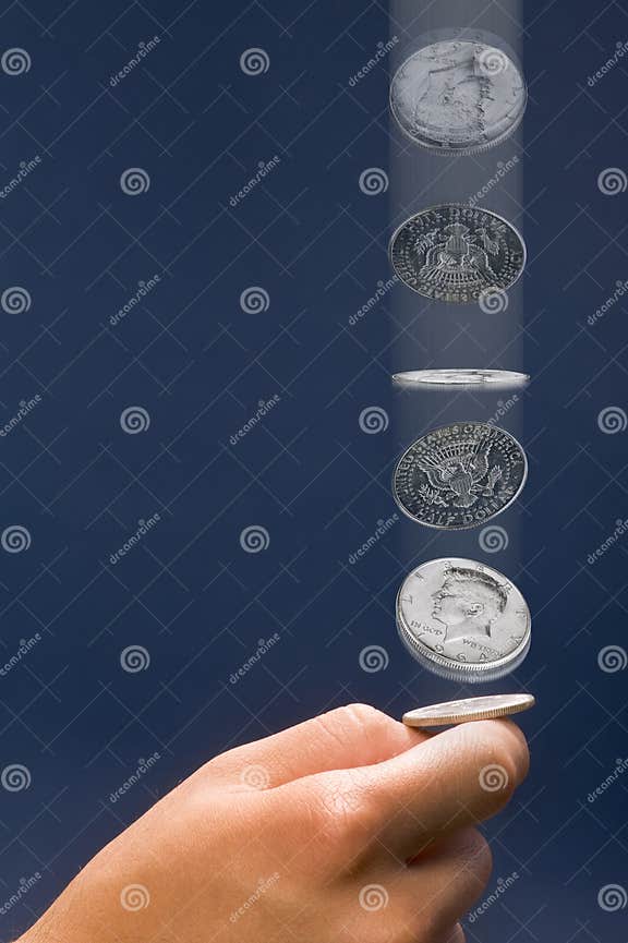 Coin Toss. stock photo. Image of gambling, kennedy, currency - 25954306