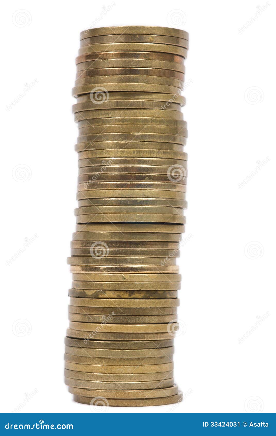 Coin tower stock image. Image of isolate, gold, growth - 33424031