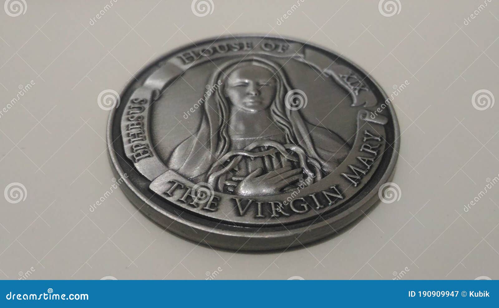 Coin Virgin Mary stock image. Image of award, money - 190909947
