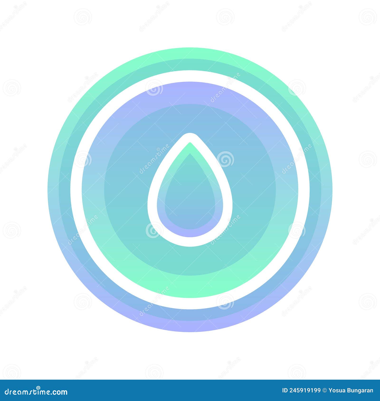 Coin Water Gradient Logo Design Template Icon Stock Vector ...