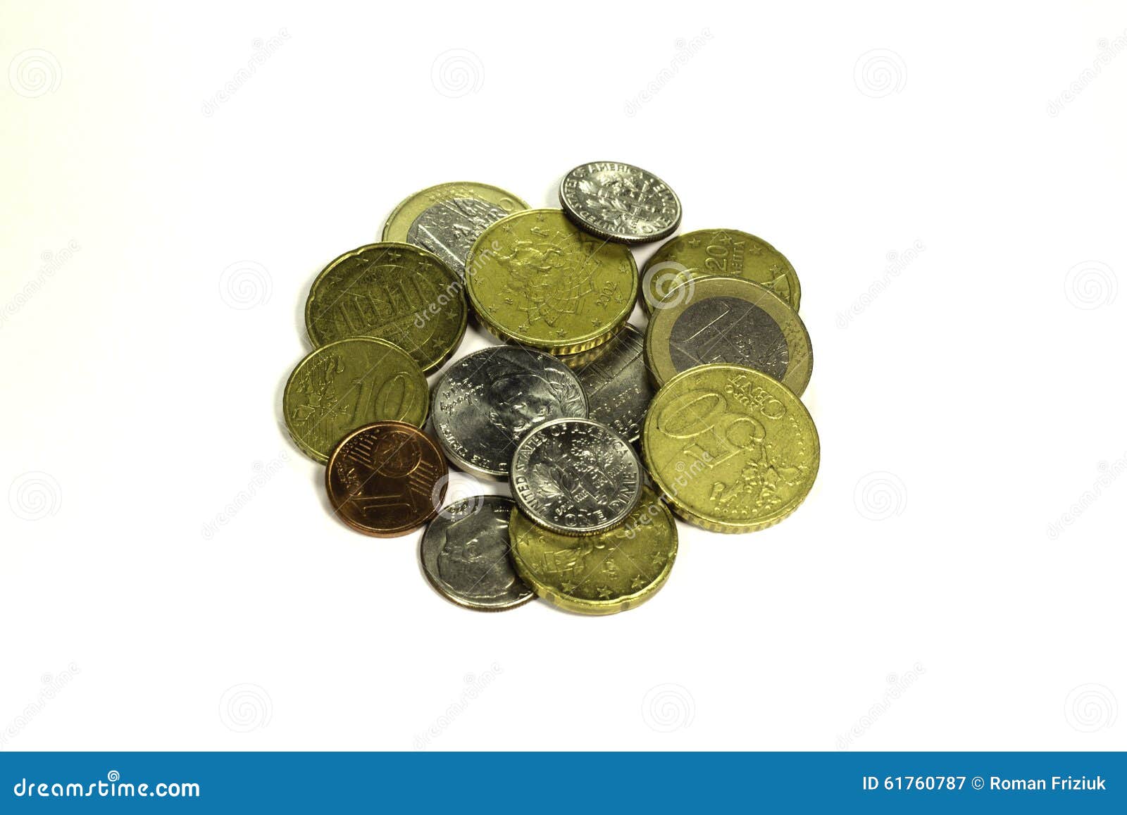 Coin on White Background stock image. Image of financial - 61760787