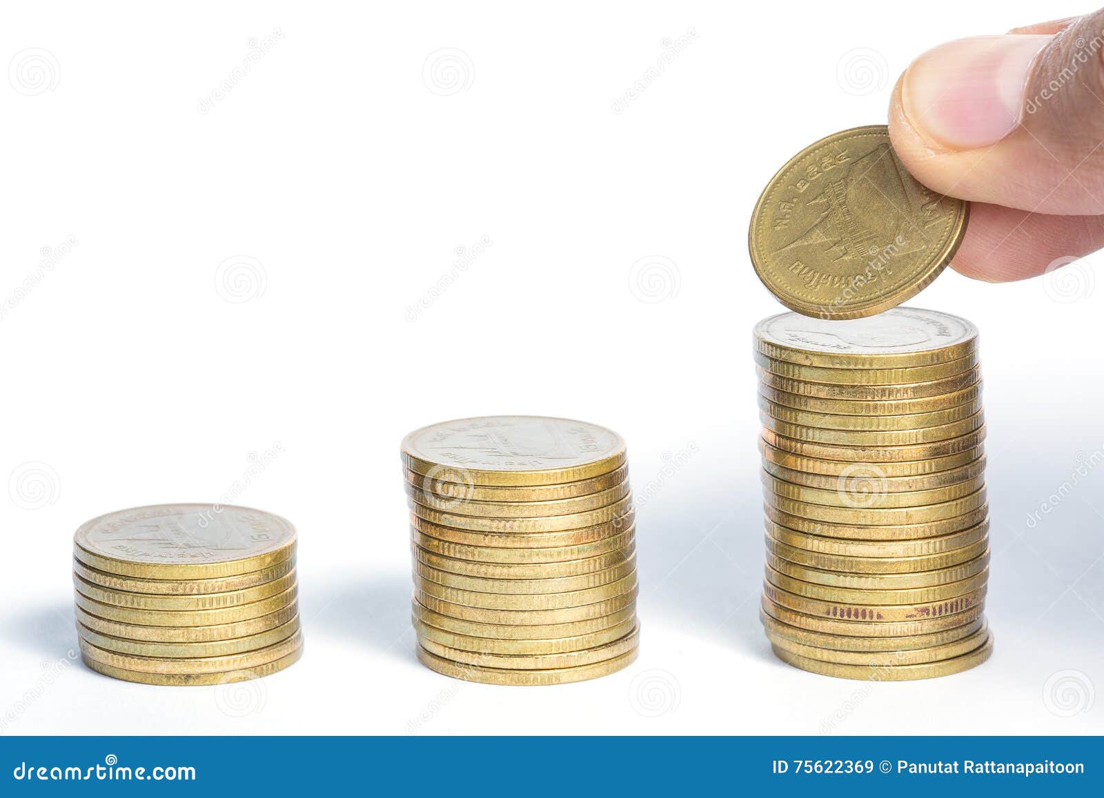 Coin on white background stock image. Image of financial - 75622369