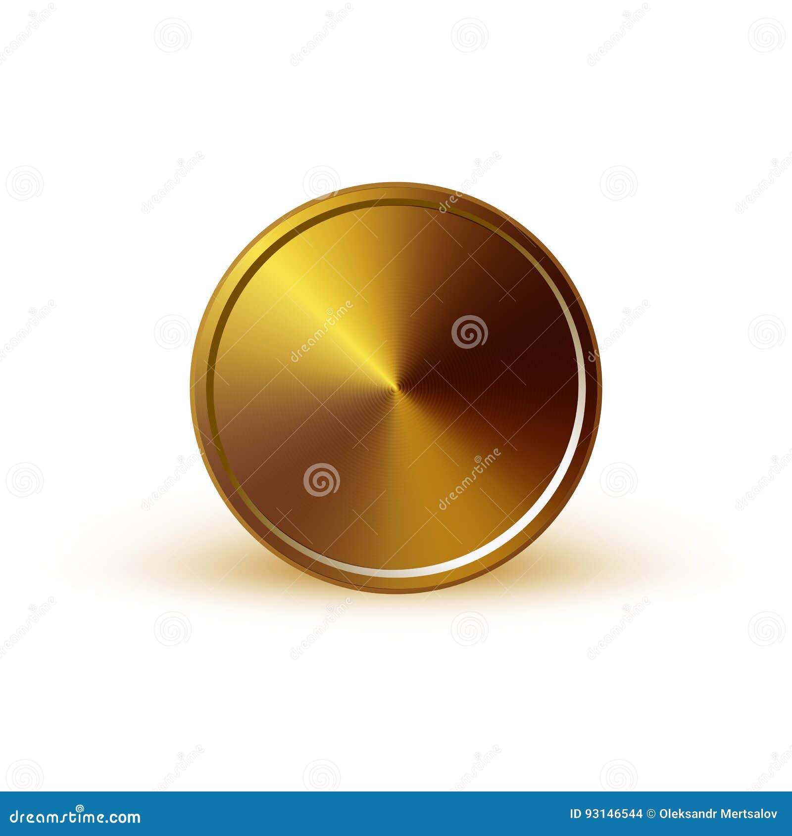 Coin on White Background Isolated Object Abstract Stock Vector ...